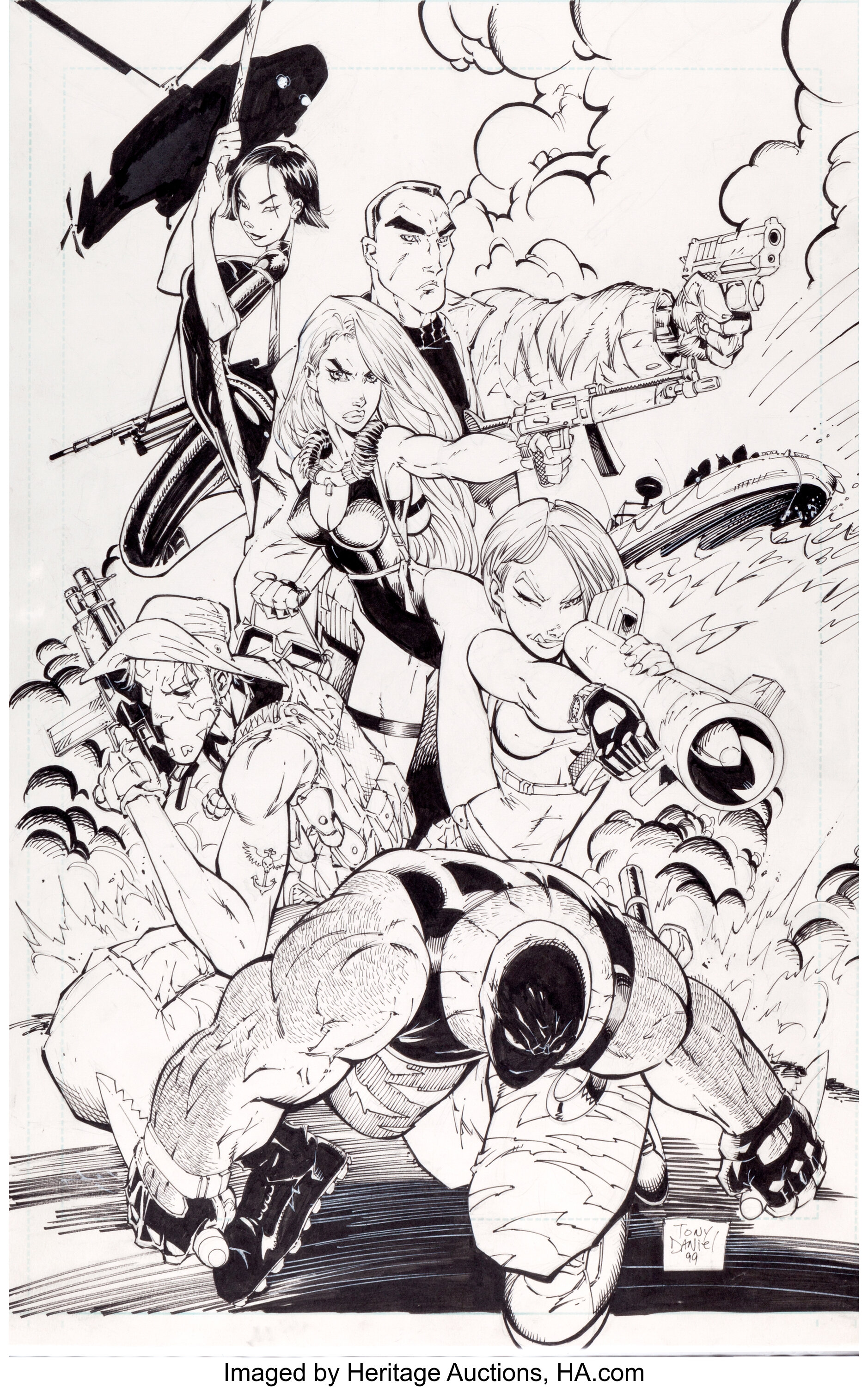 Tony Daniel F5 Promo Illustration Original Art (1999).... Original ...
