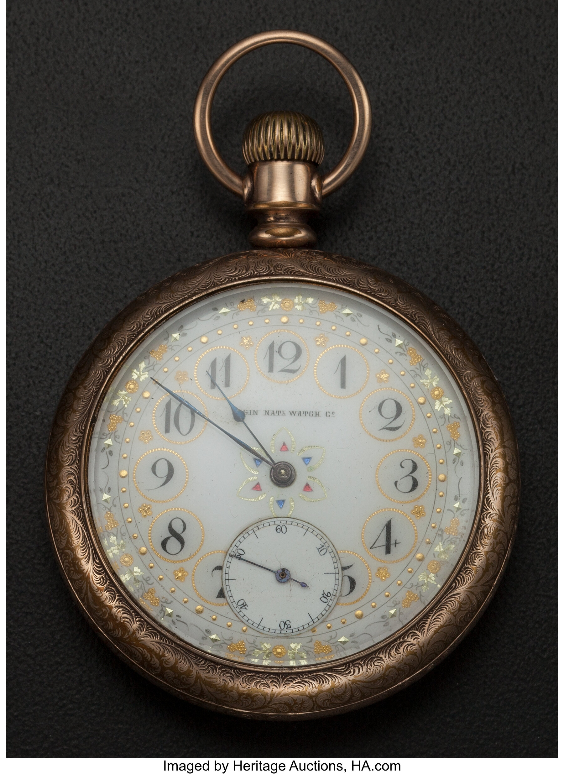 Elgin Fancy Dial Open Face Pocket Watch. ... Timepieces American | Lot ...