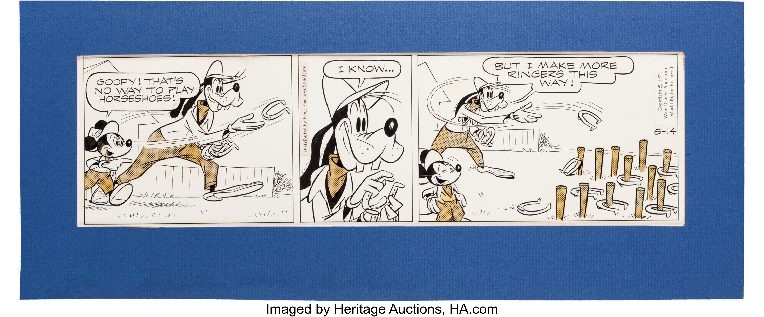 Floyd Gottfredson Mickey Mouse Daily Comic Strip Original Art dated ...