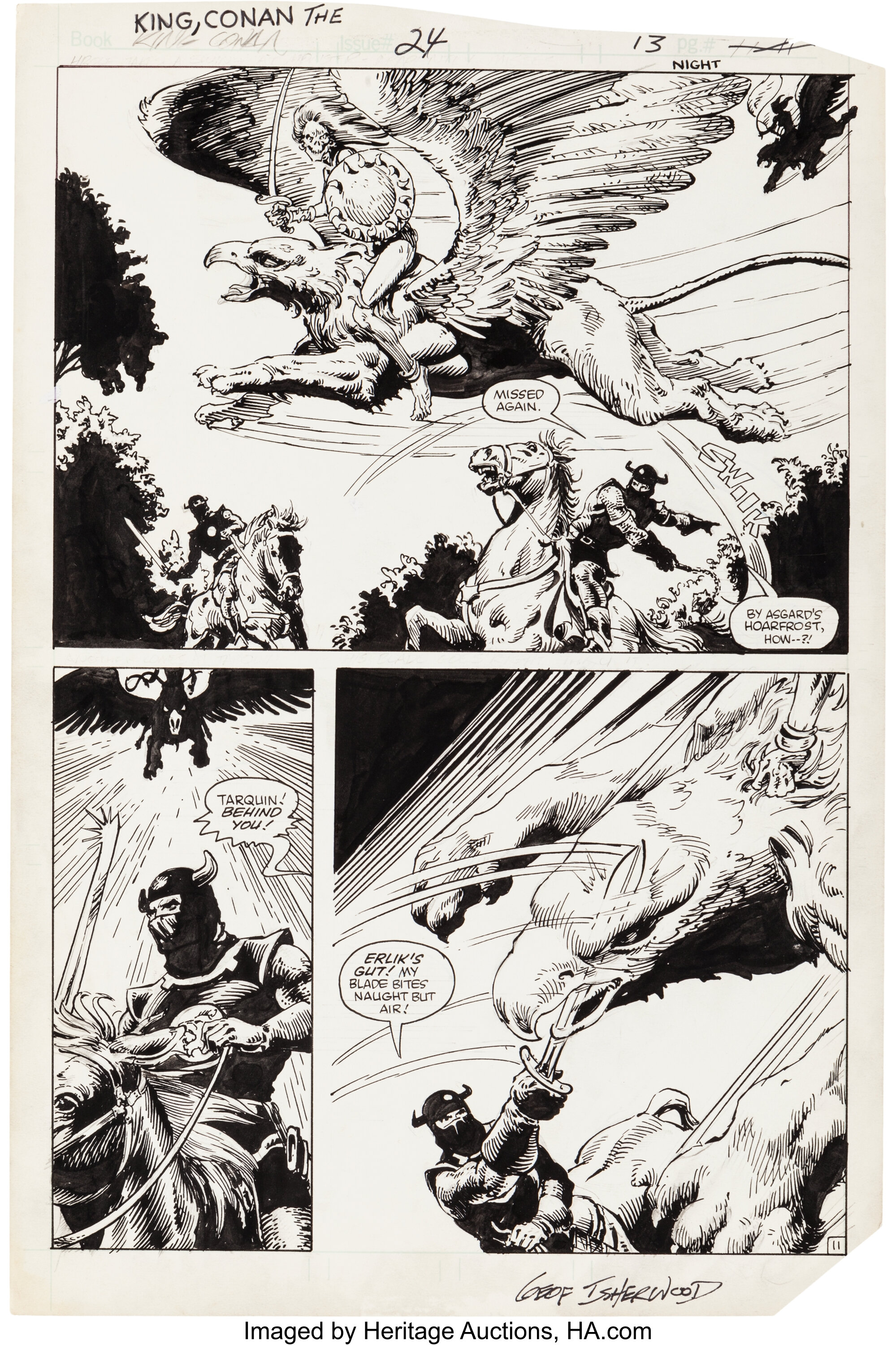 Dave Simons and Geof Isherwood Conan the King #24 Page 11 Original ...
