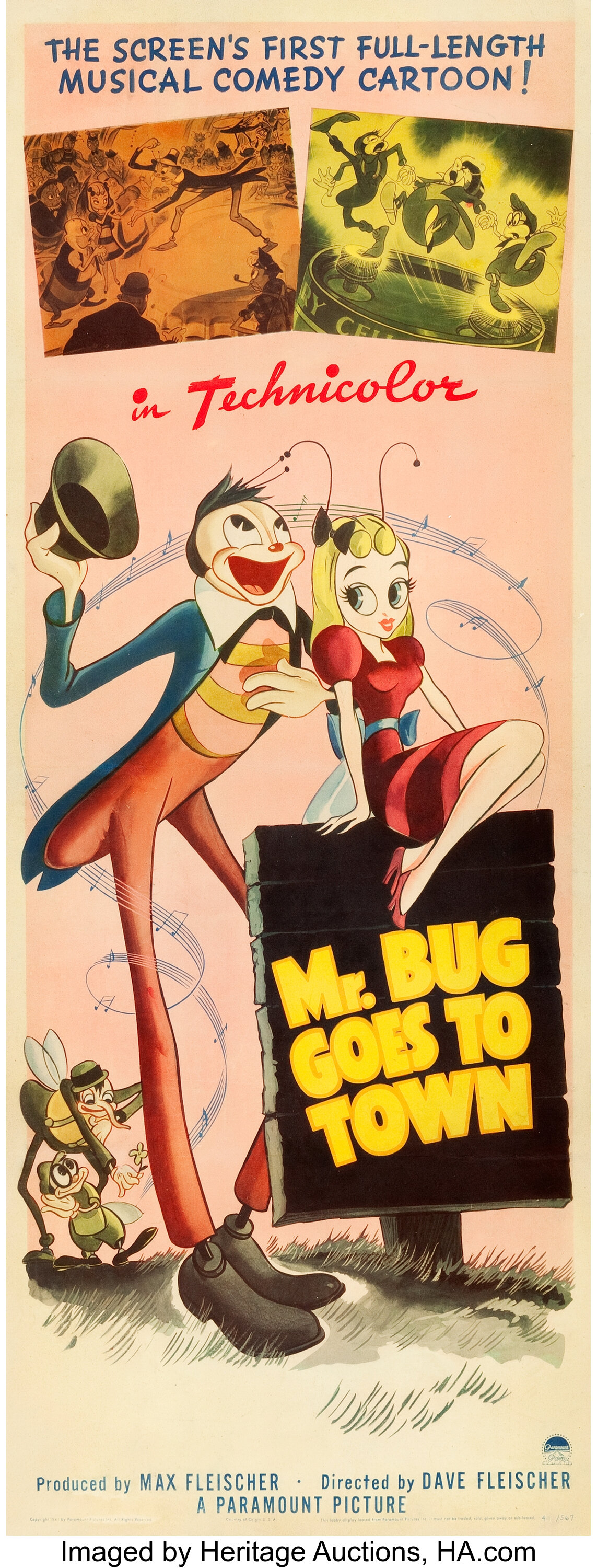 Mr. Bug Goes to Town (Paramount, 1941). Insert (14" X 36").. ... | Lot ...