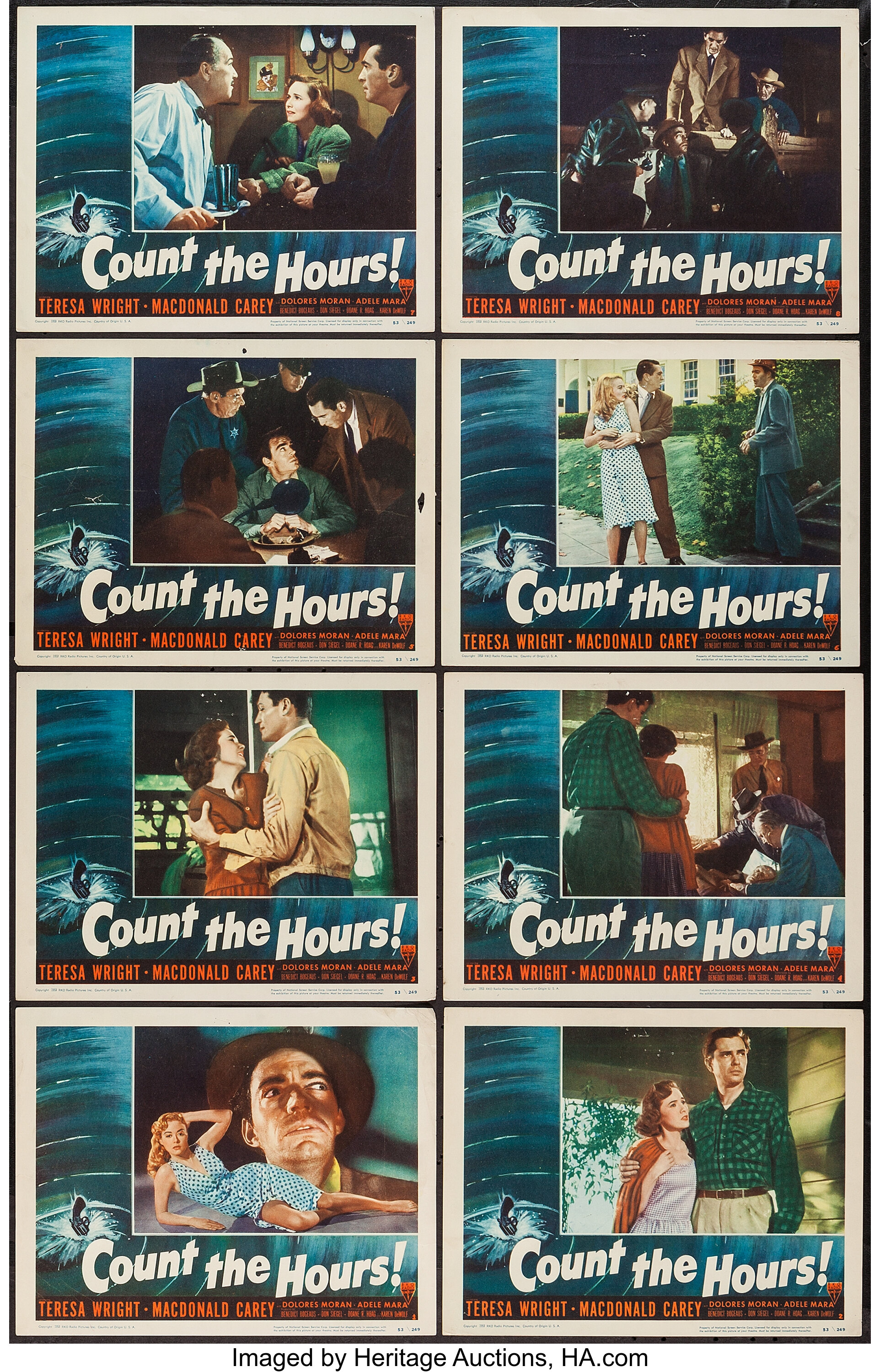 Count the Hours (RKO, 1953). Lobby Card Set of 8 (11" X 14"). | Lot ...