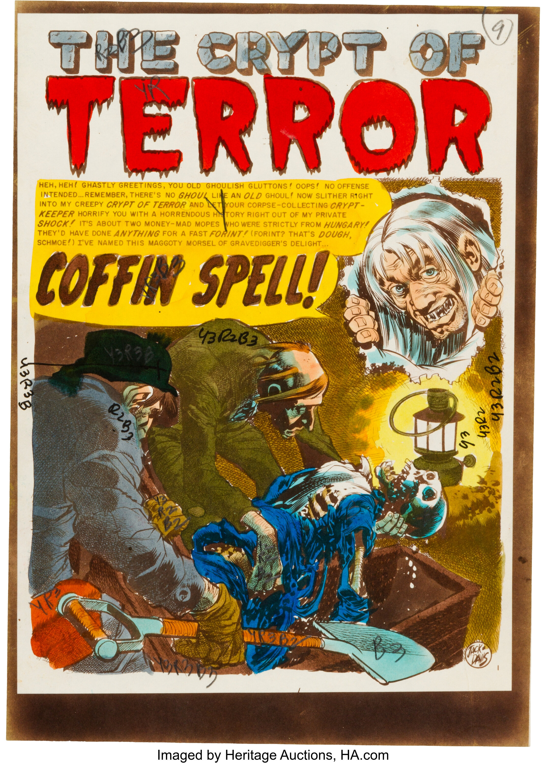 Vault of Horror #38 "Coffin Spell!" Complete Story Silverprint | Lot ...