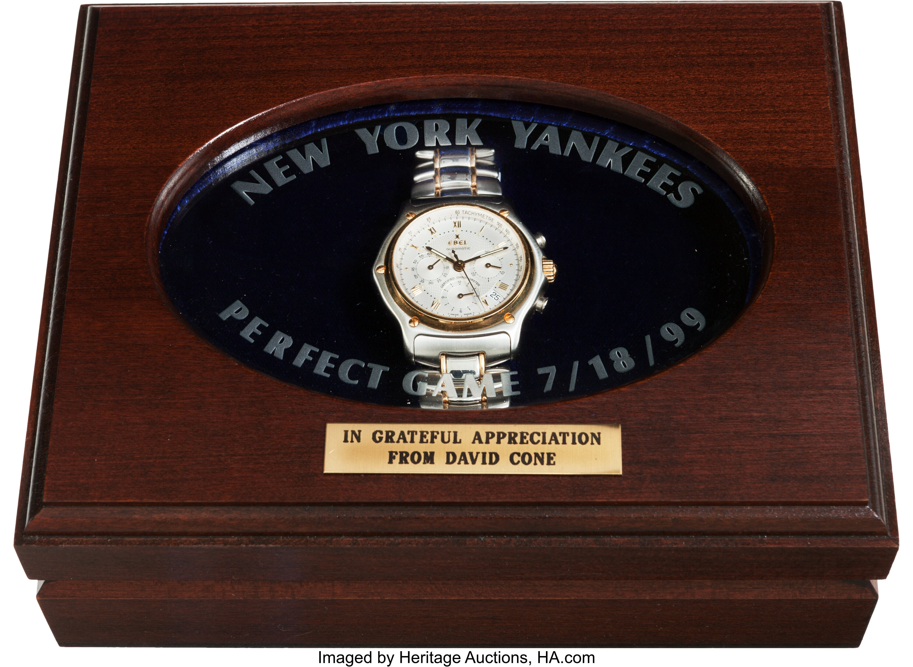 1999 David Cone Perfect Game Presentational Wristwatch to Yankees | Lot ...