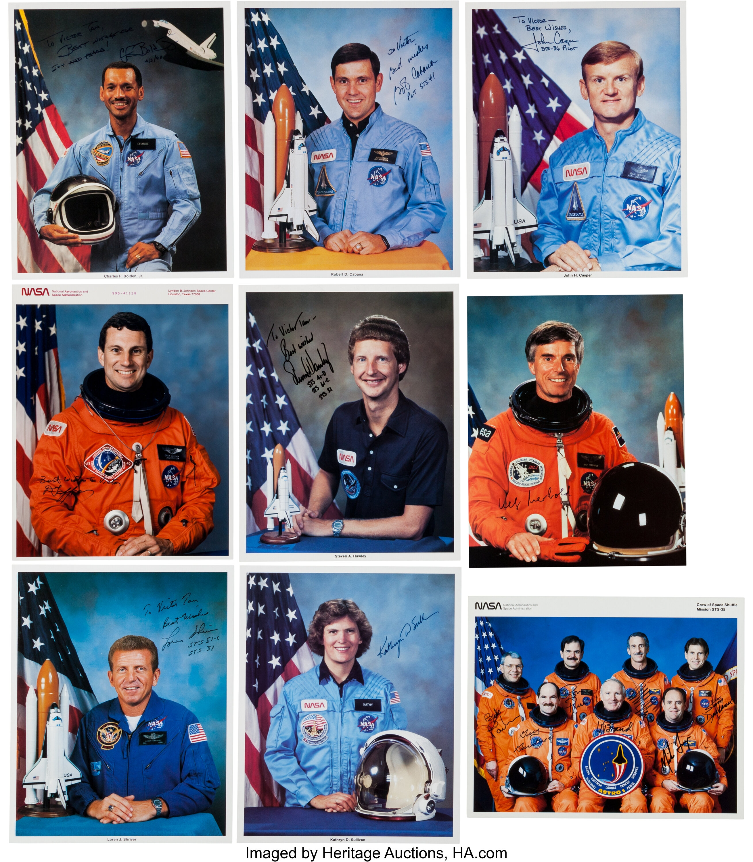 Space Shuttle Collection of Signed Photos (Nine).... (Total: 9 | Lot ...