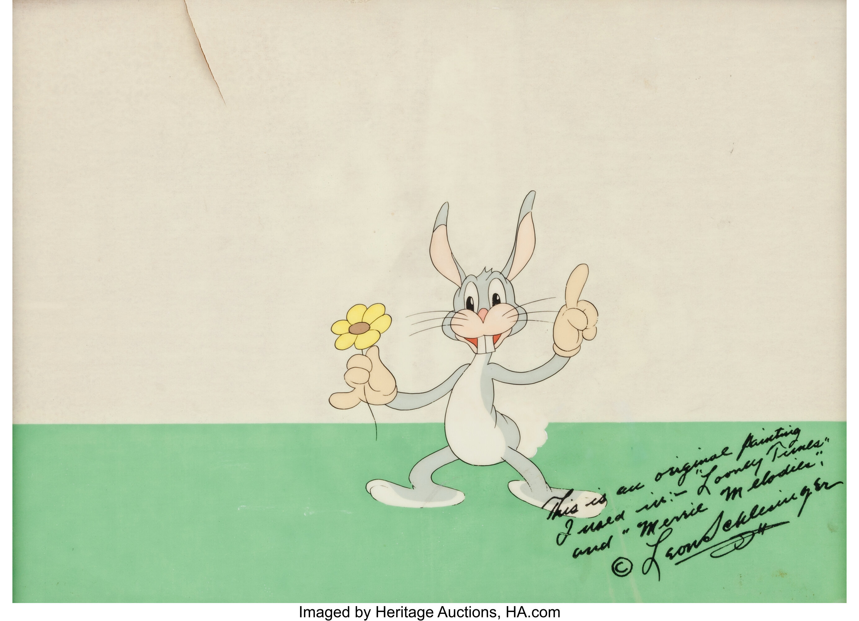 Hare-Um Scare-Um Bugs Bunny Prototype Production Cel (Warner | Lot ...