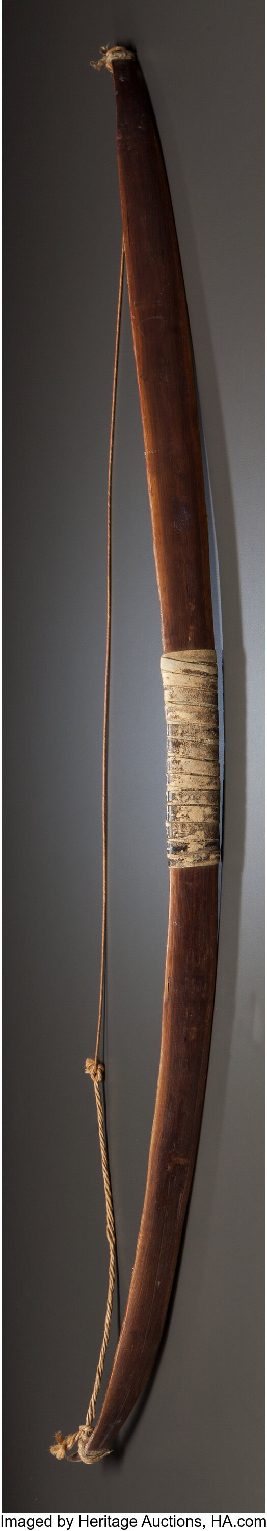A PLAINS PAINTED WOOD AND SINEW-BACKED BOW. c. 1860... Other | Lot ...