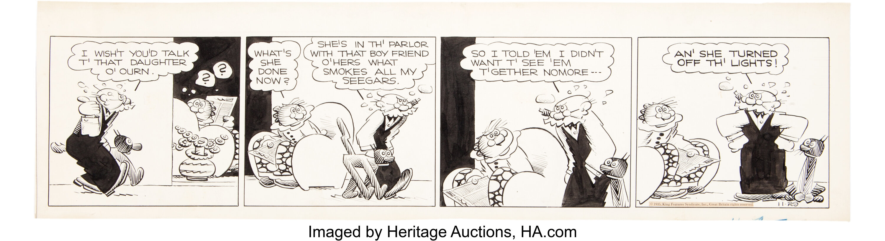 Paul Fung and Vernon Greene Polly and Her Pals Daily Comic Strip | Lot ...