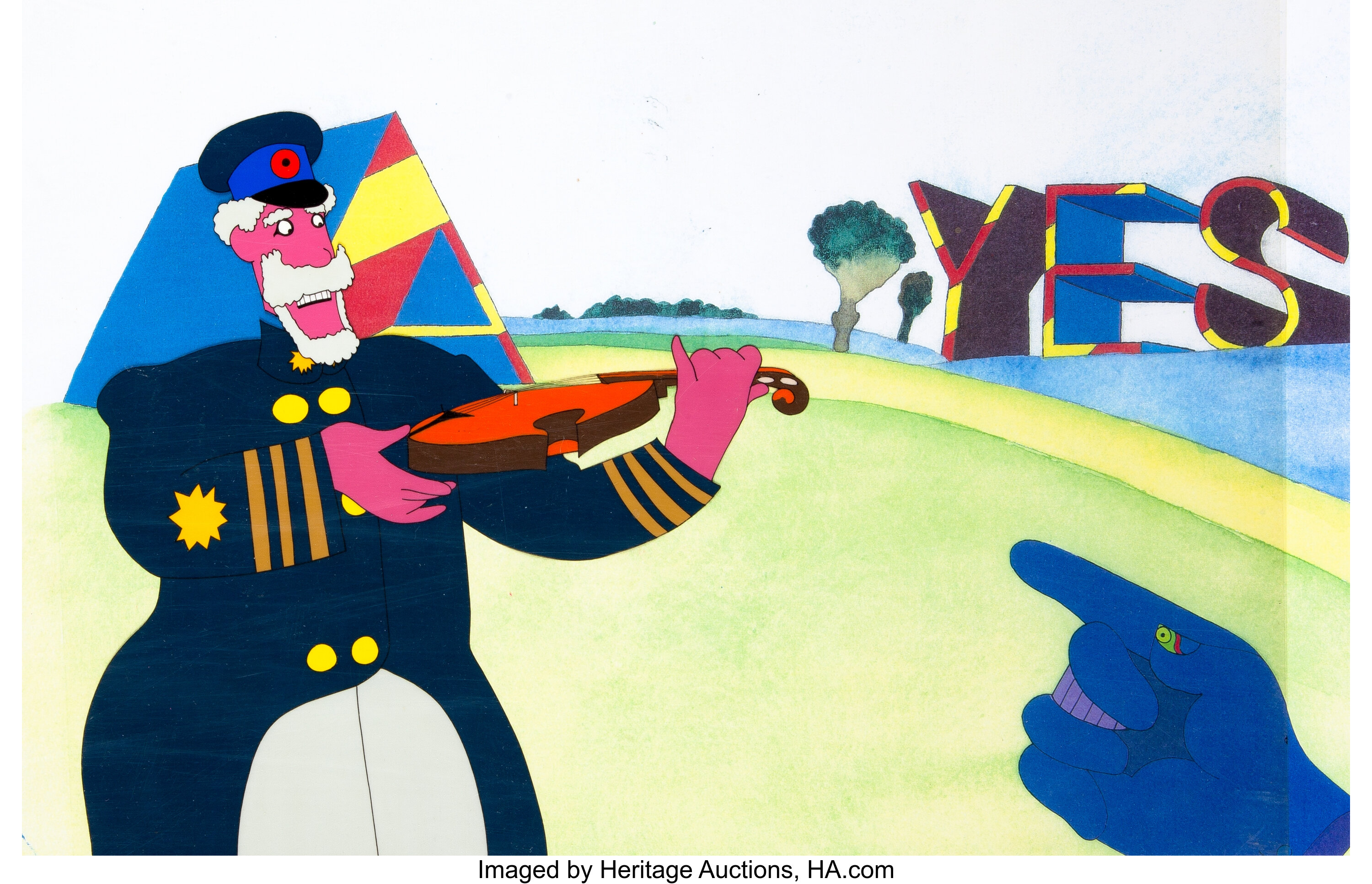 Yellow Submarine Old Fred Production Cel Set-Up (United | Lot #96029 ...