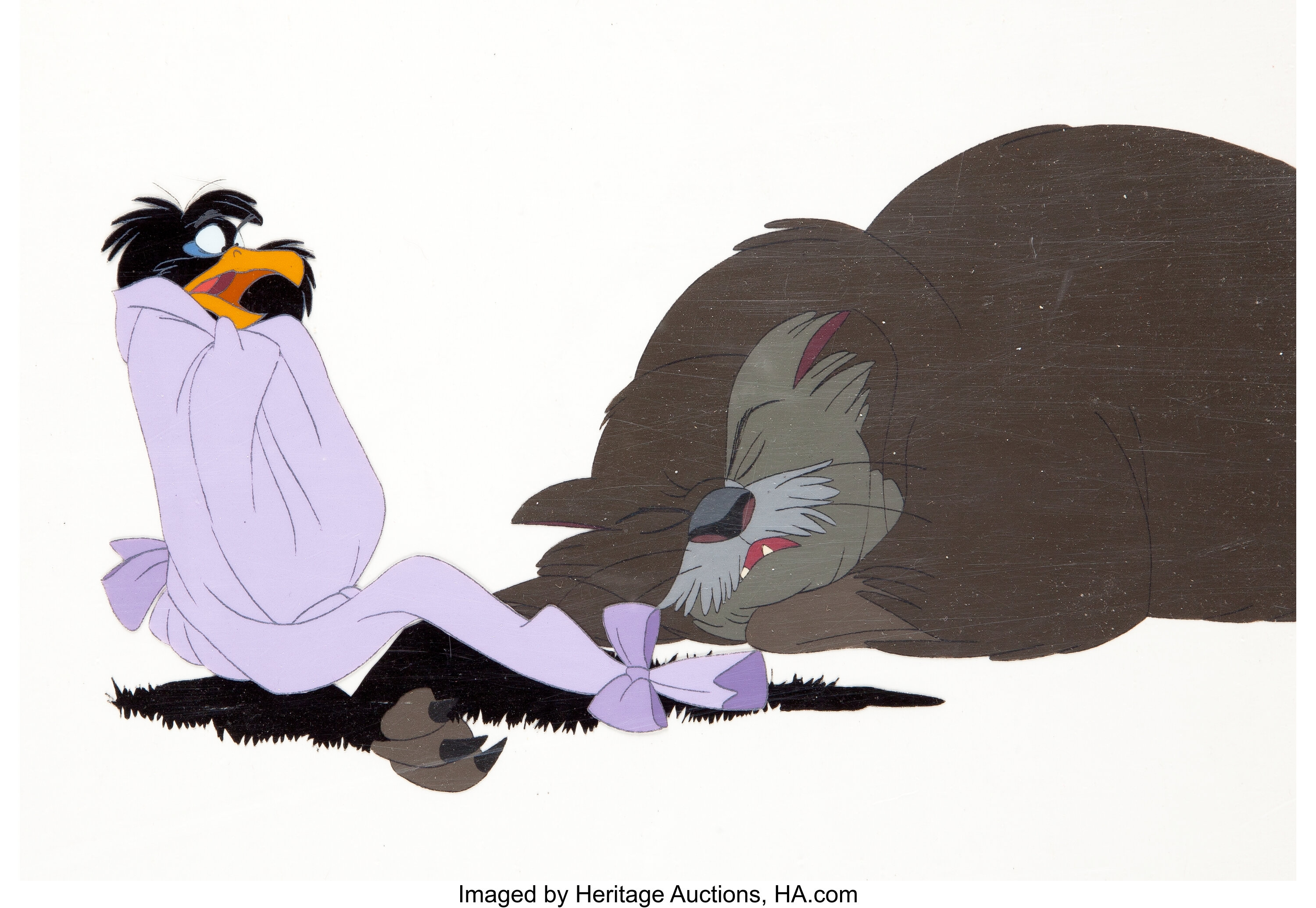 The Secret of NIMH Jeremy the Crow and Dragon the Cat Production | Lot ...