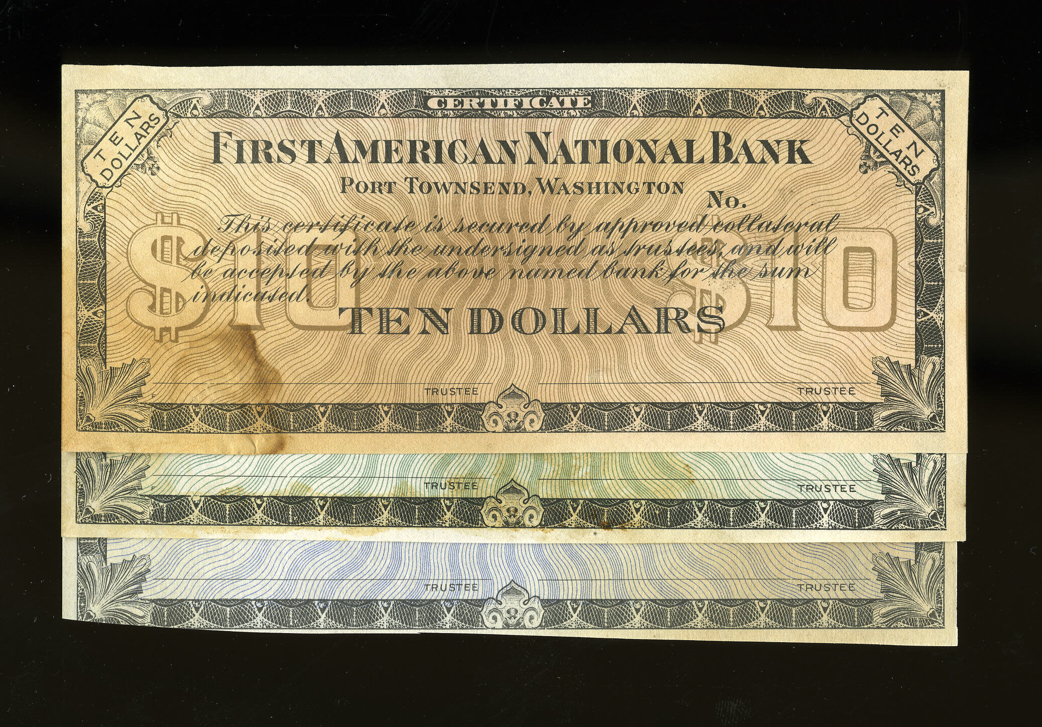 Port Townsend, WA- First American National Bank Depression Scrip | Lot ...