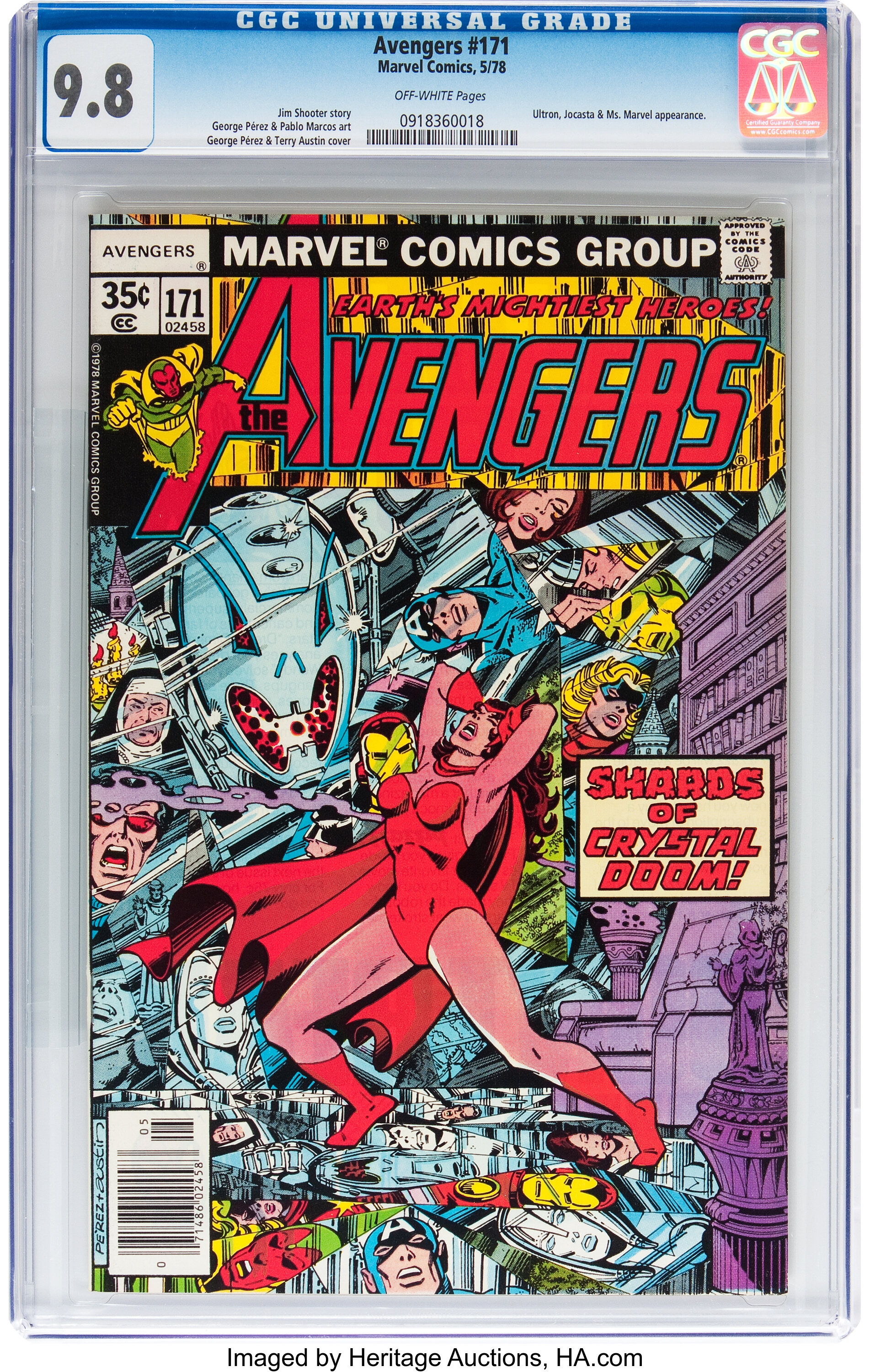 The Avengers #171 (Marvel, 1978) CGC NM/MT 9.8 Off-white pages ...