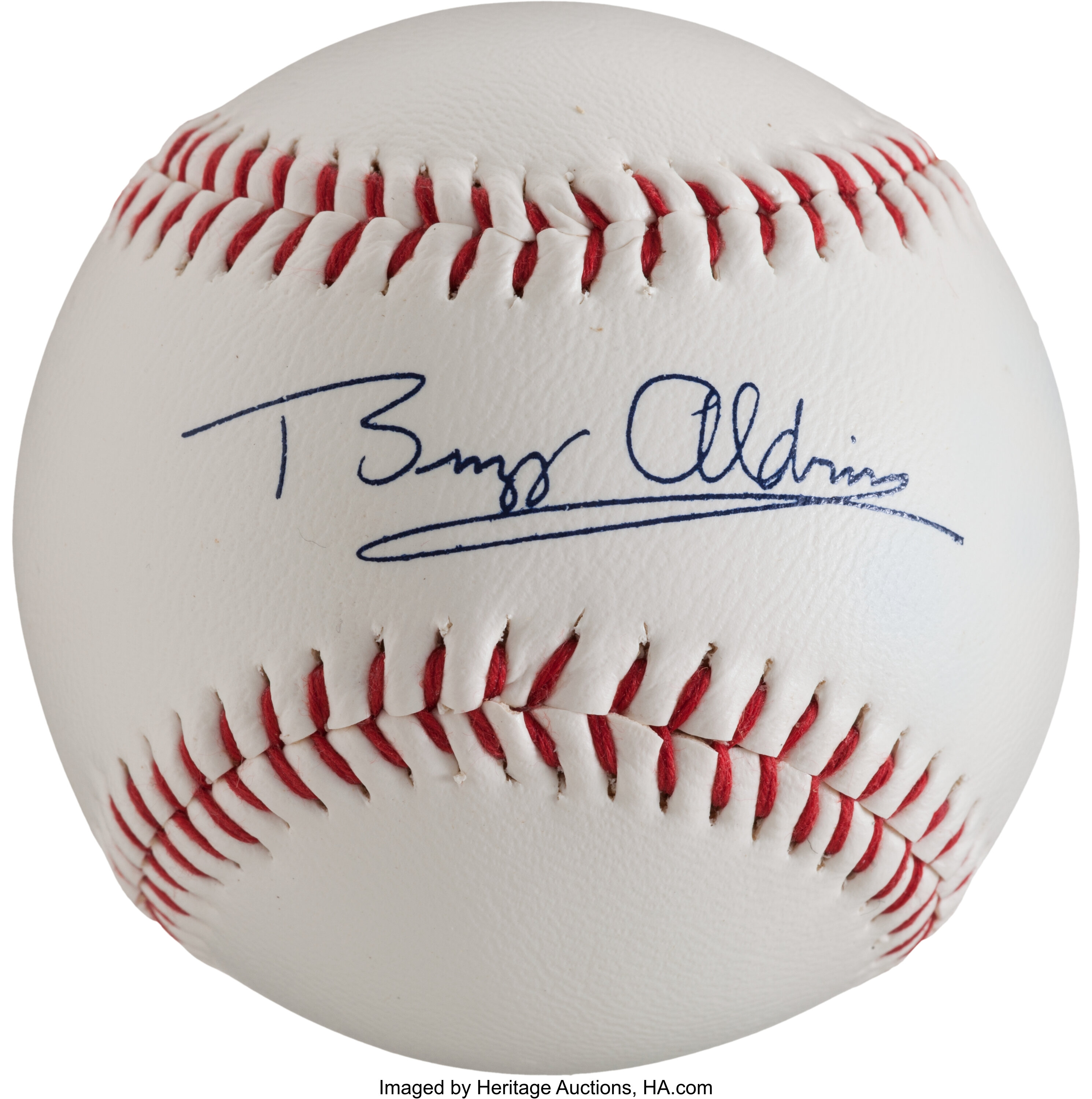 Neil Armstrong and Buzz Aldrin Facsimile Signed Baseball - | Lot #41135 ...