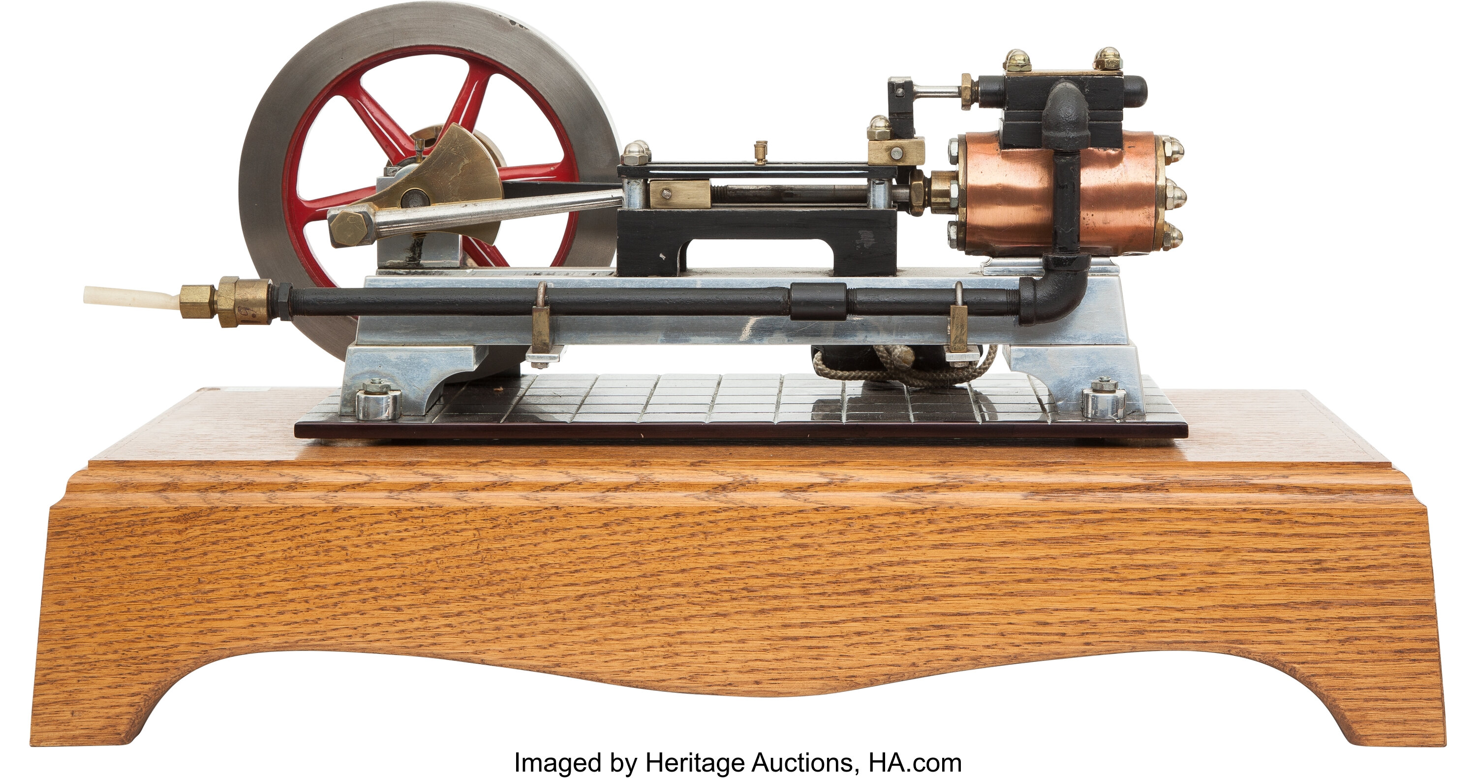LIVE STEAM MODEL SINGLE CYLINDER HORIZONTAL ENGINE. 10-1/2 x 20 x | Lot ...