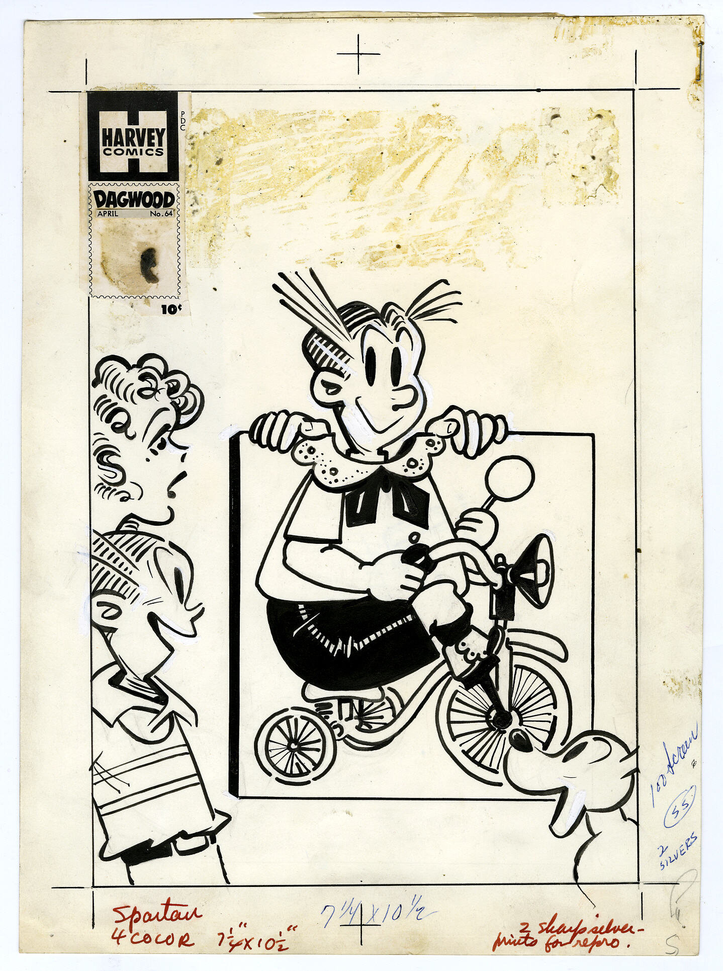 Paul Fung Jr. (attributed) - Dagwood #64 Cover Original Art | Lot ...