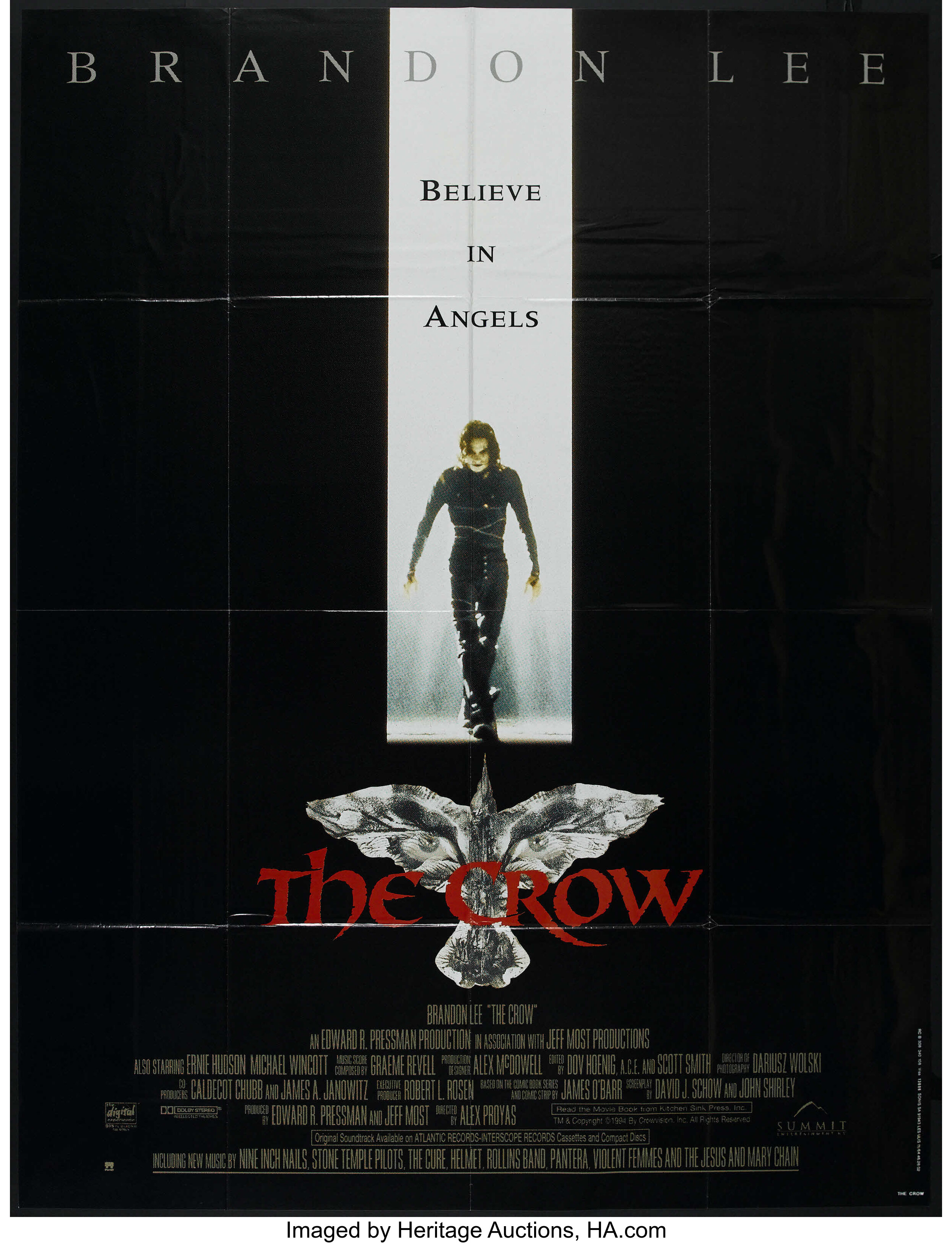 The Crow (Miramax, 1994). French Grande (47" X 63"). Comic-Book | Lot ...