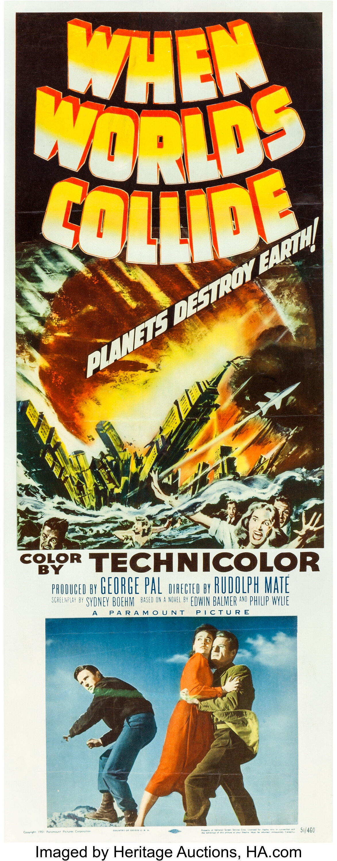 When Worlds Collide (Paramount, 1951). Insert (14" X 36").. ... | Lot ...