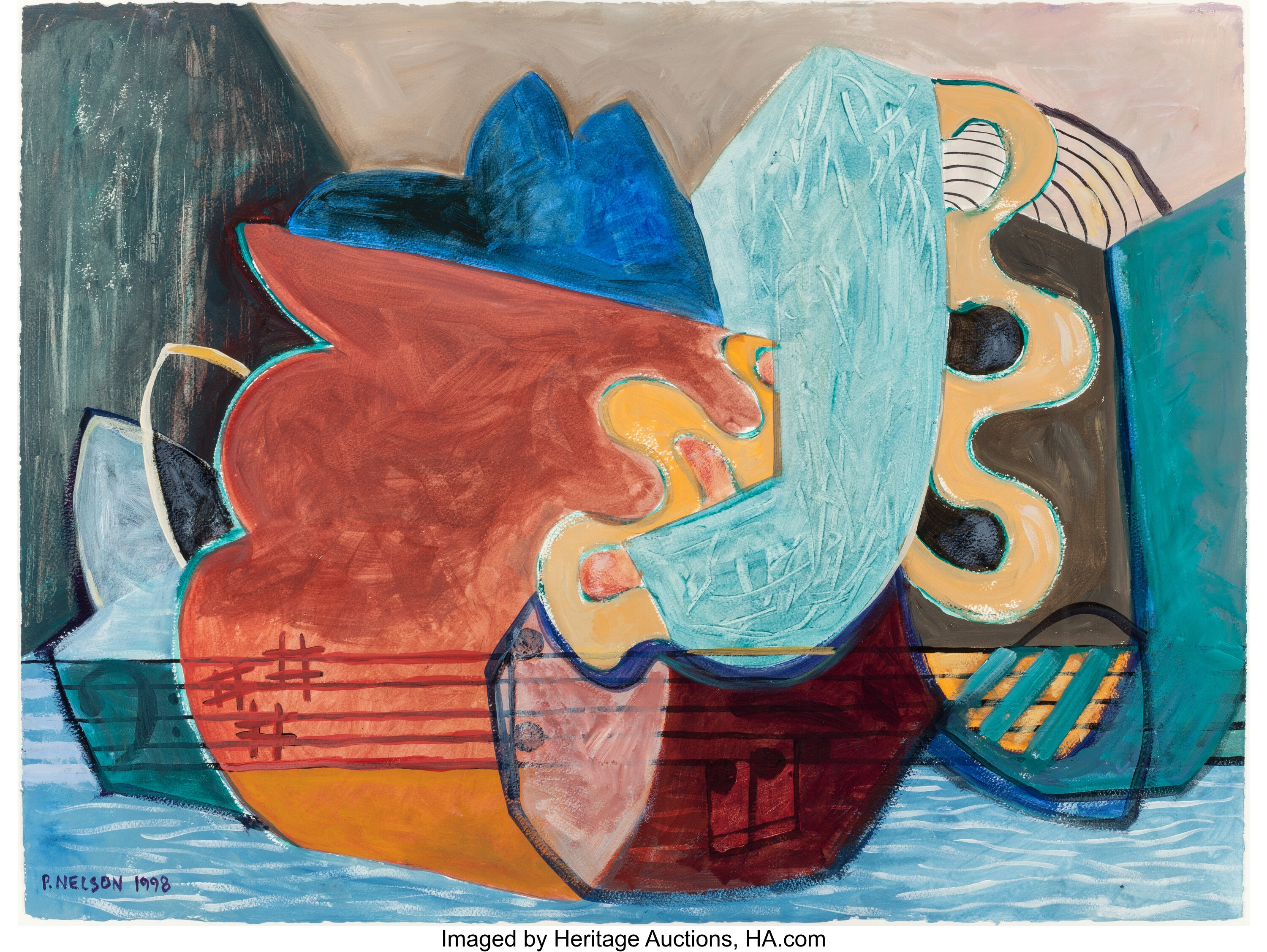 PAMELA NELSON (American, b. 1947). Untitled, 1998. Acrylic on | Lot ...