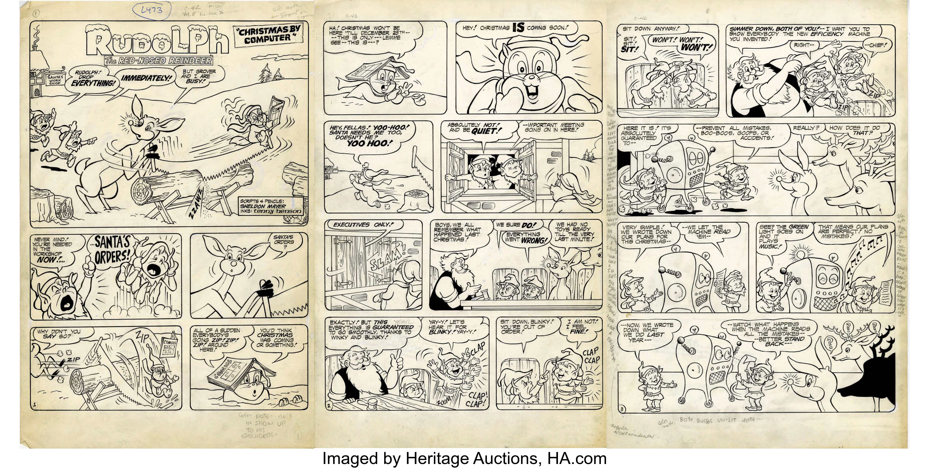 Sheldon Mayer - Limited Collectors' Edition #C-42, Rudolph, the | Lot ...