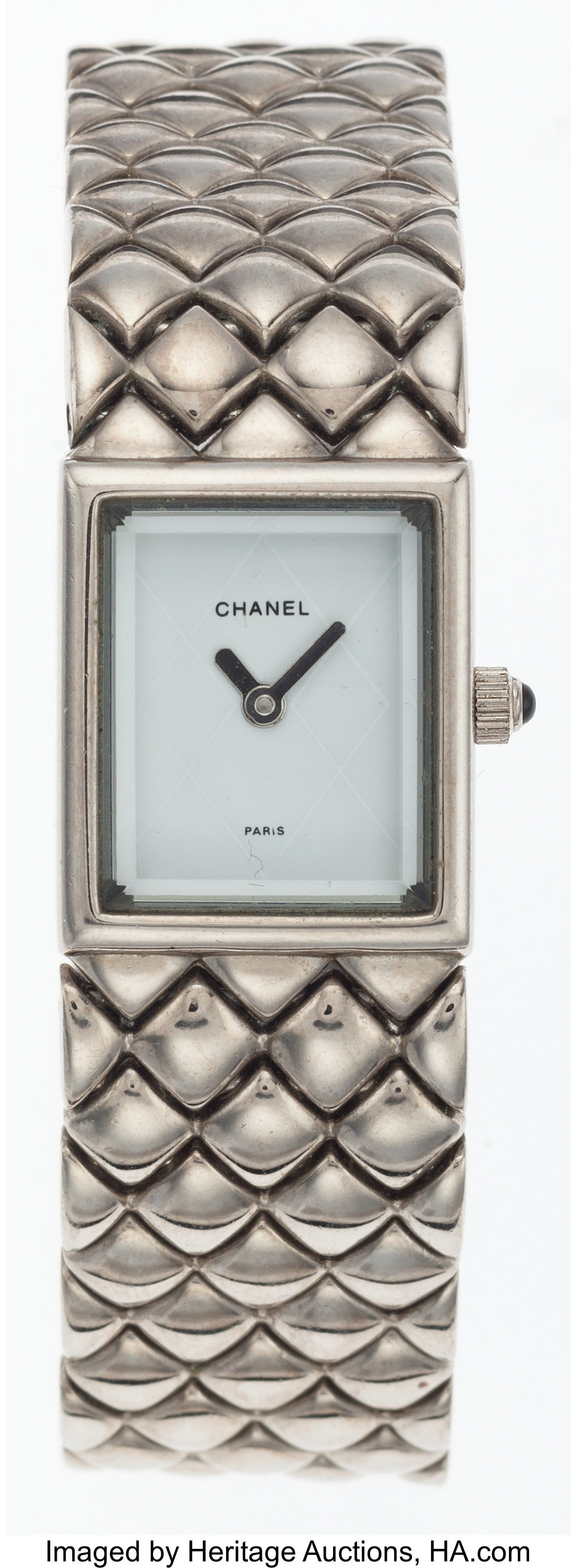 Chanel Stainless Steel Diamond Link Watch . ... Luxury Accessories ...