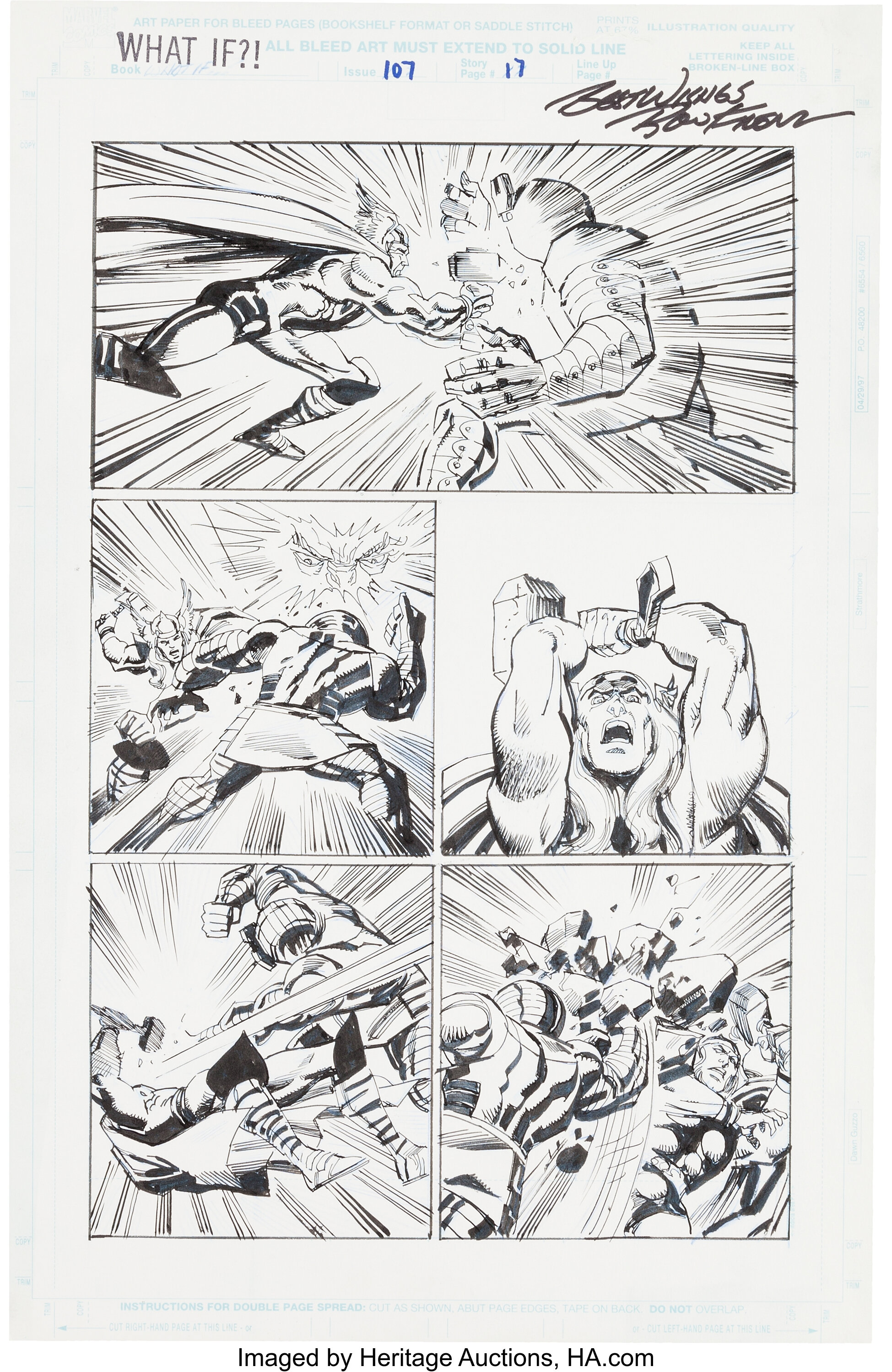 Ron Frenz and Bill Sienkiewicz What If #107 Thor vs. the Destroyer ...