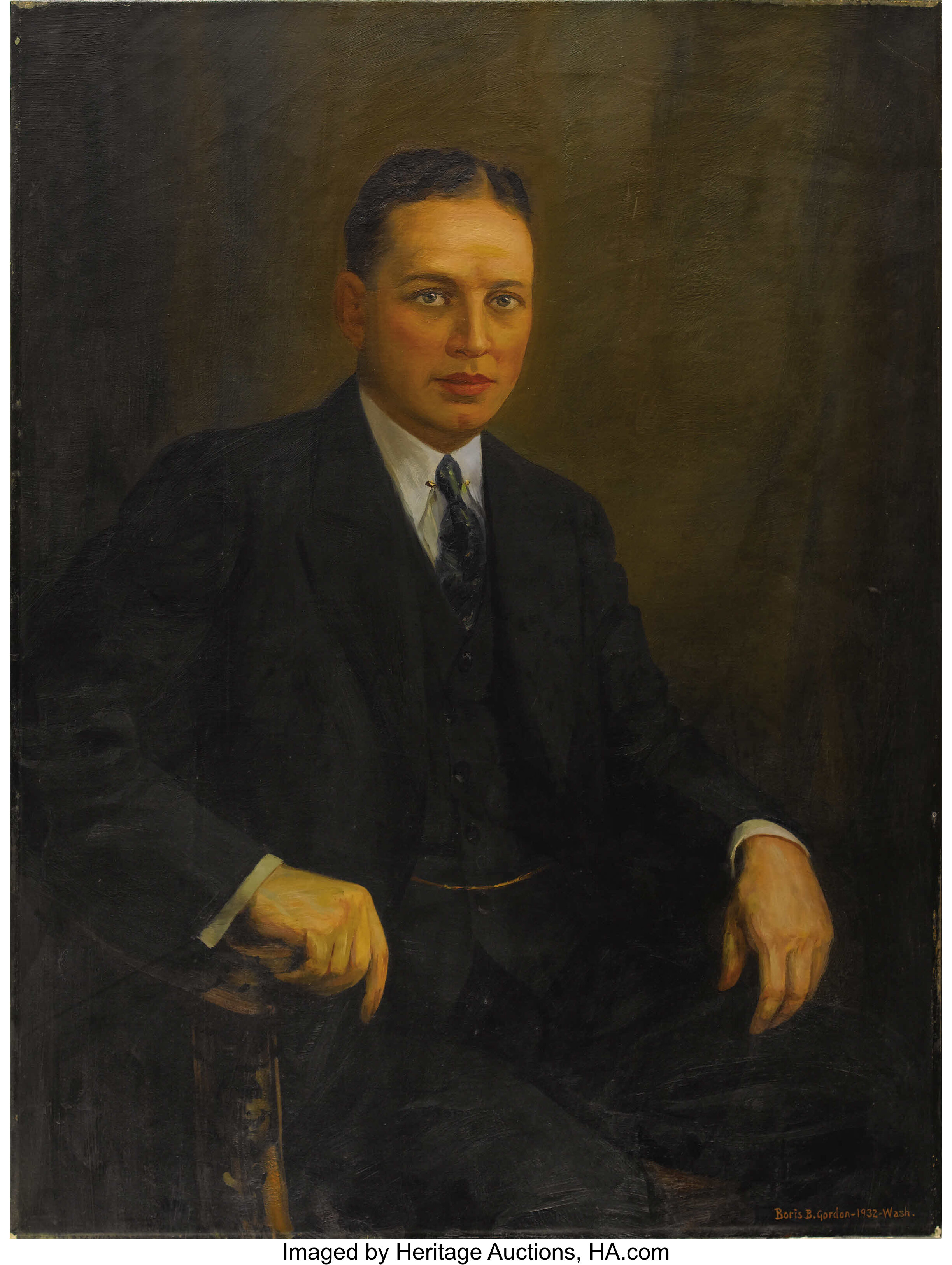 BORIS B. GORDON (1882-1976). Portrait, 1932. Oil on canvas. 40in. x ...