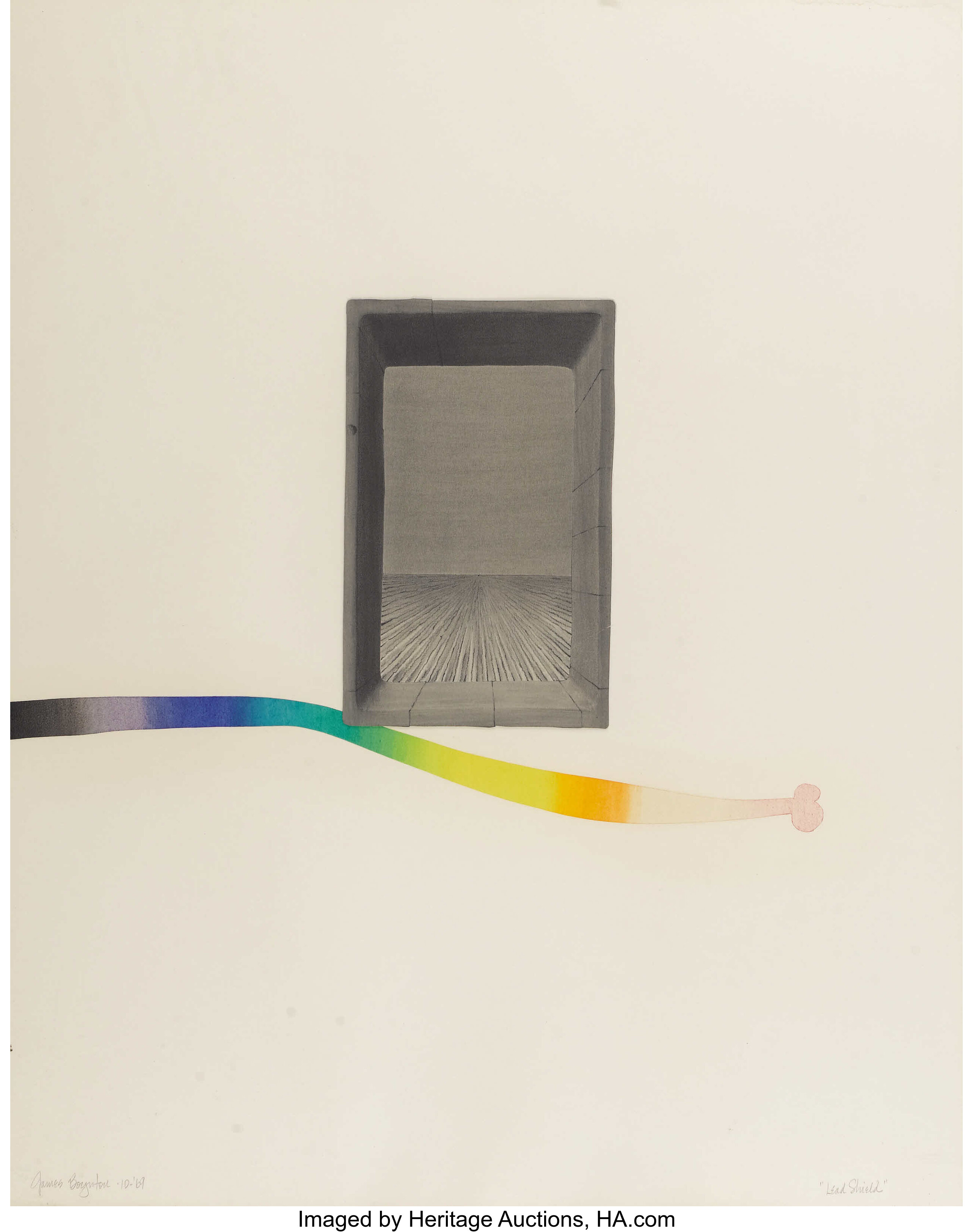 JACK BOYNTON (1928-). Lead Shield, 1969. Watercolor, graphite and | Lot ...