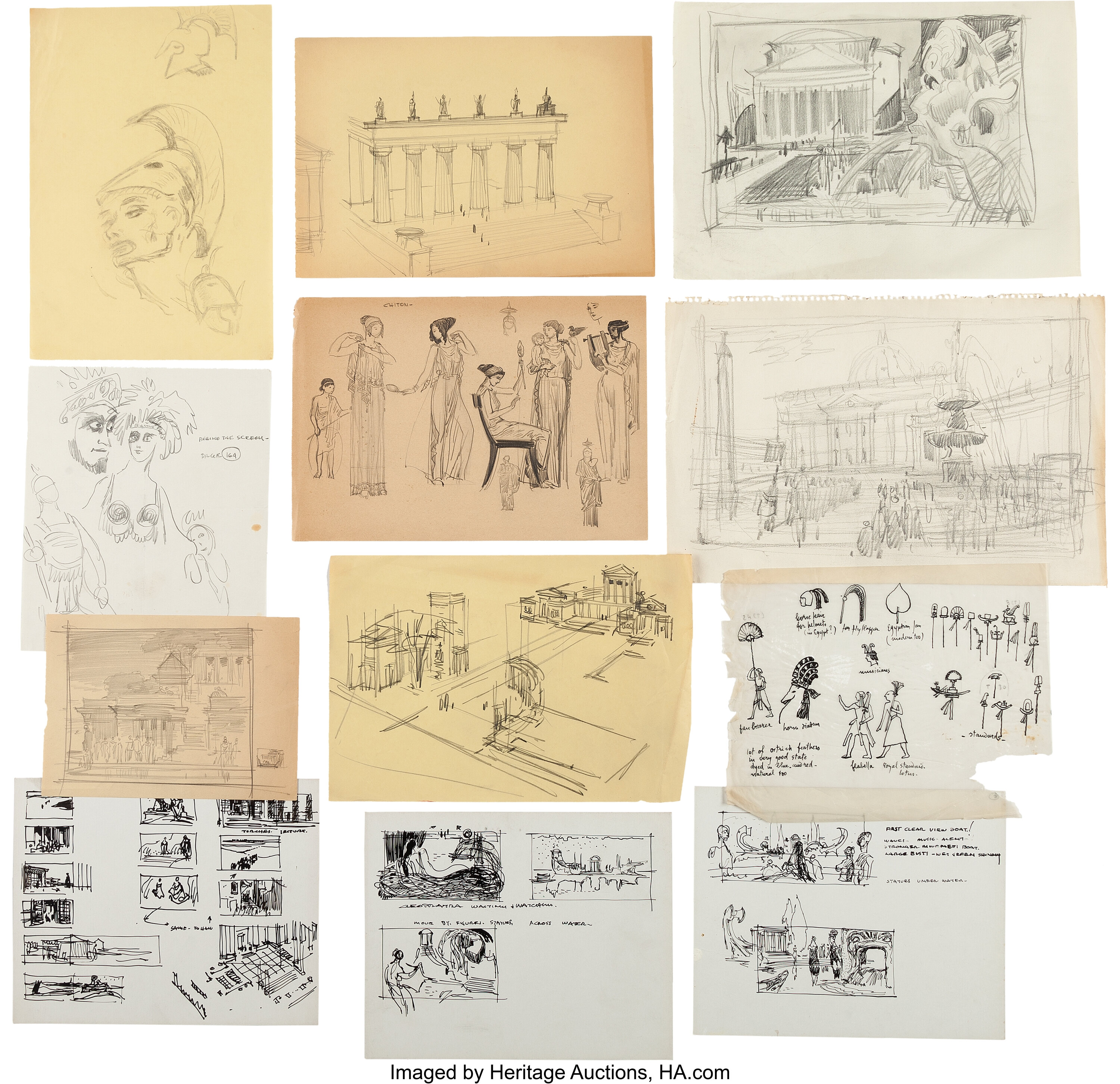A Large Group of Original Drawings and Storyboards from | Lot #46169 ...