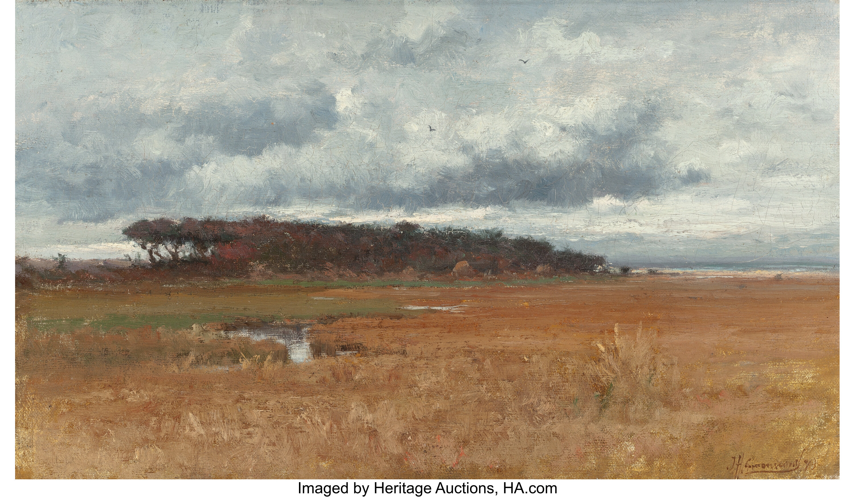 JOSEPH H. GREENWOOD (American, 1857-1927). Autumn Landscape, 1893 ...