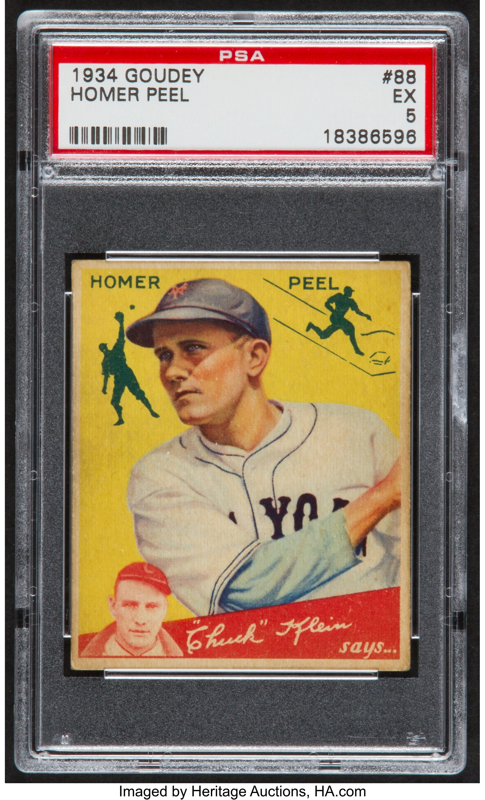 1934 Goudey Homer Peel #88 PSA EX 5.... Baseball Cards Singles | Lot ...