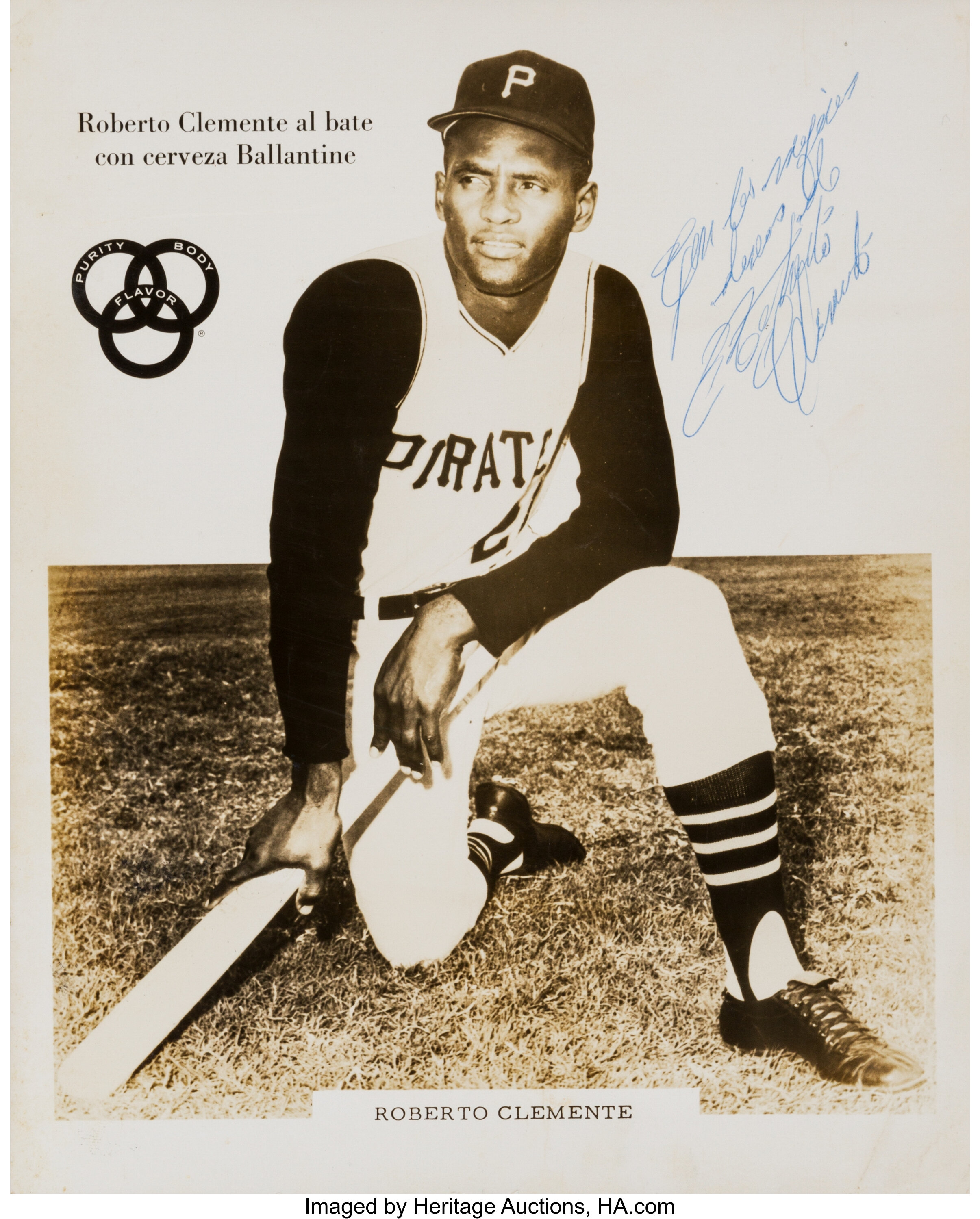 1960's Roberto Clemente Signed Photograph.... Baseball Collectibles ...