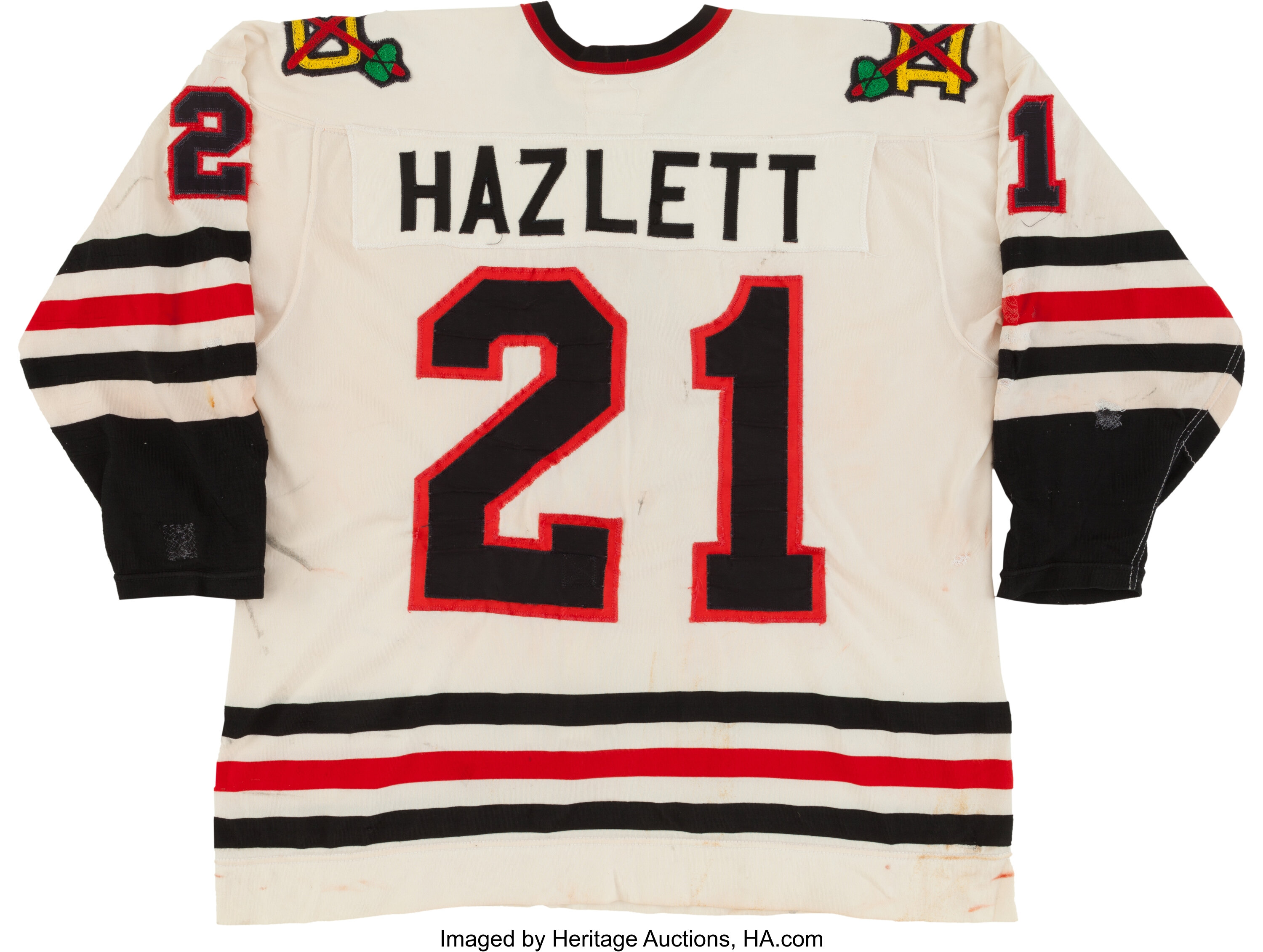 1977 Steve Hazlett Game Worn Dallas Black Hawks Jersey. ... Hockey ...