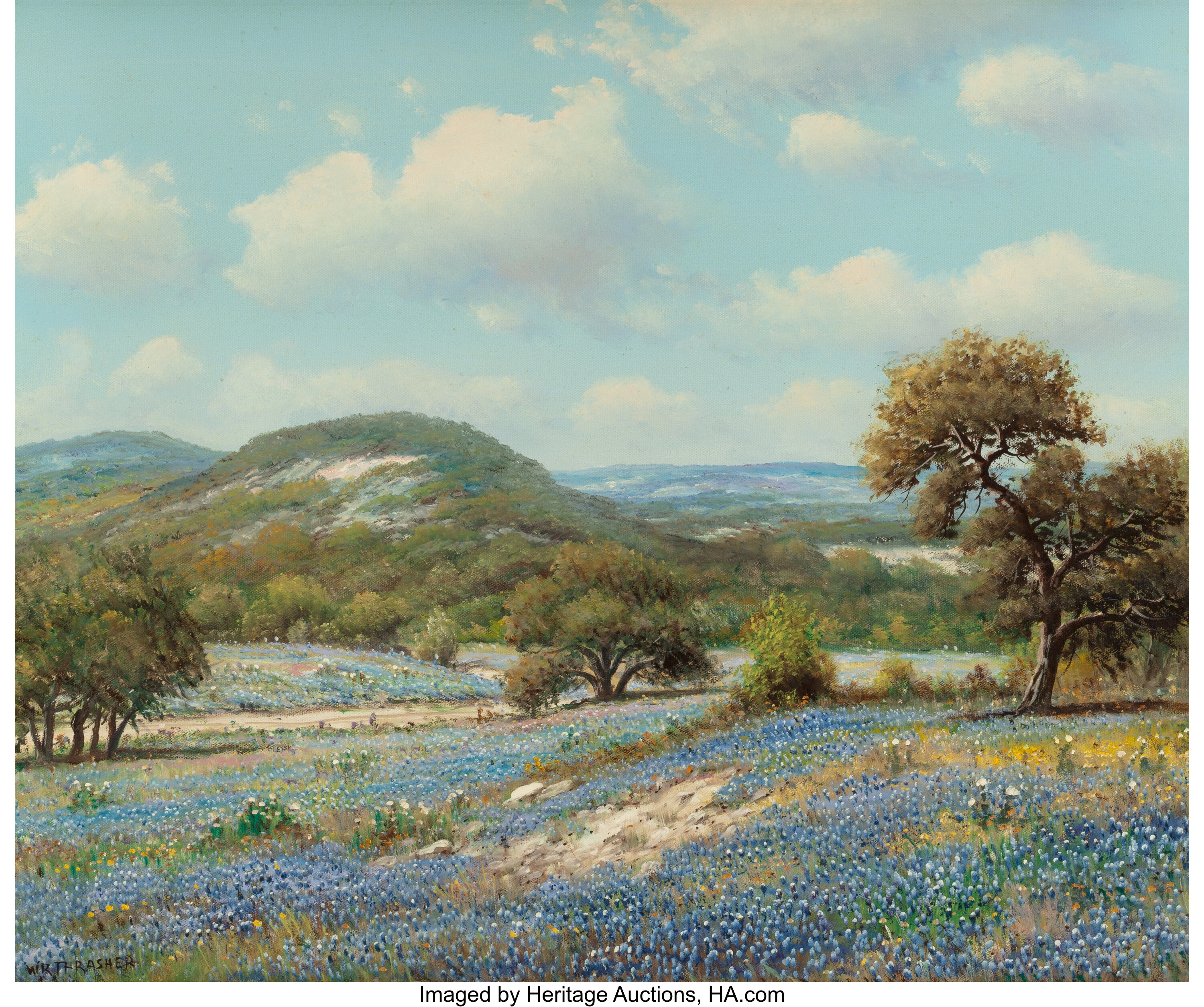 WILLIAM ROBERT THRASHER (American, 1908-1997). Blankets of Blue. | Lot ...
