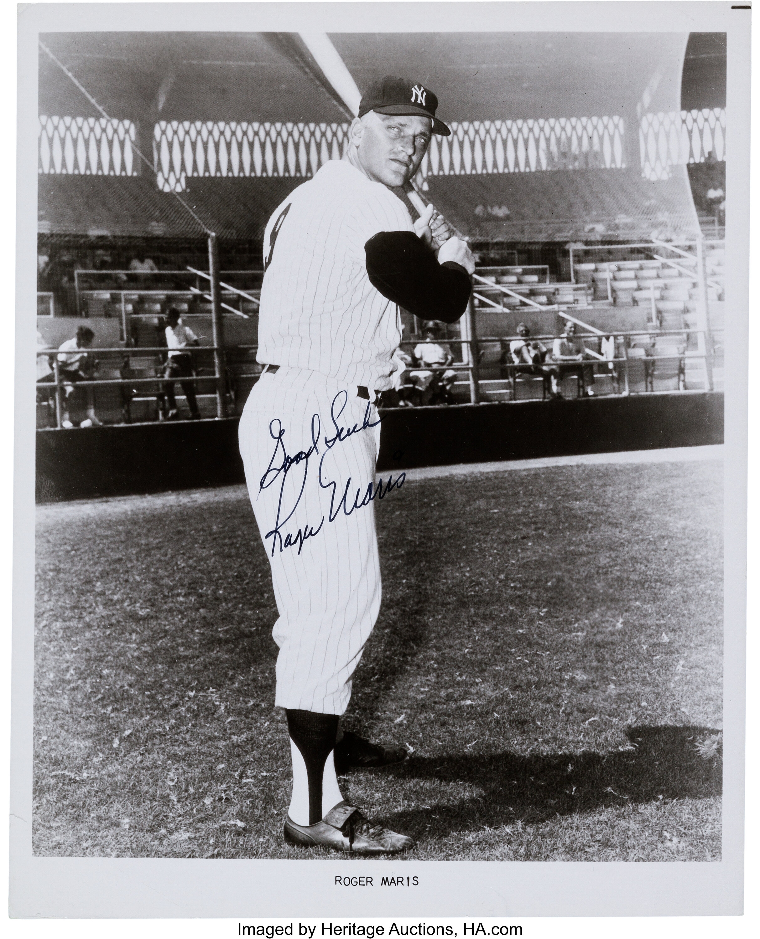 1980's Roger Maris Signed Photograph.... Baseball Collectibles | Lot ...