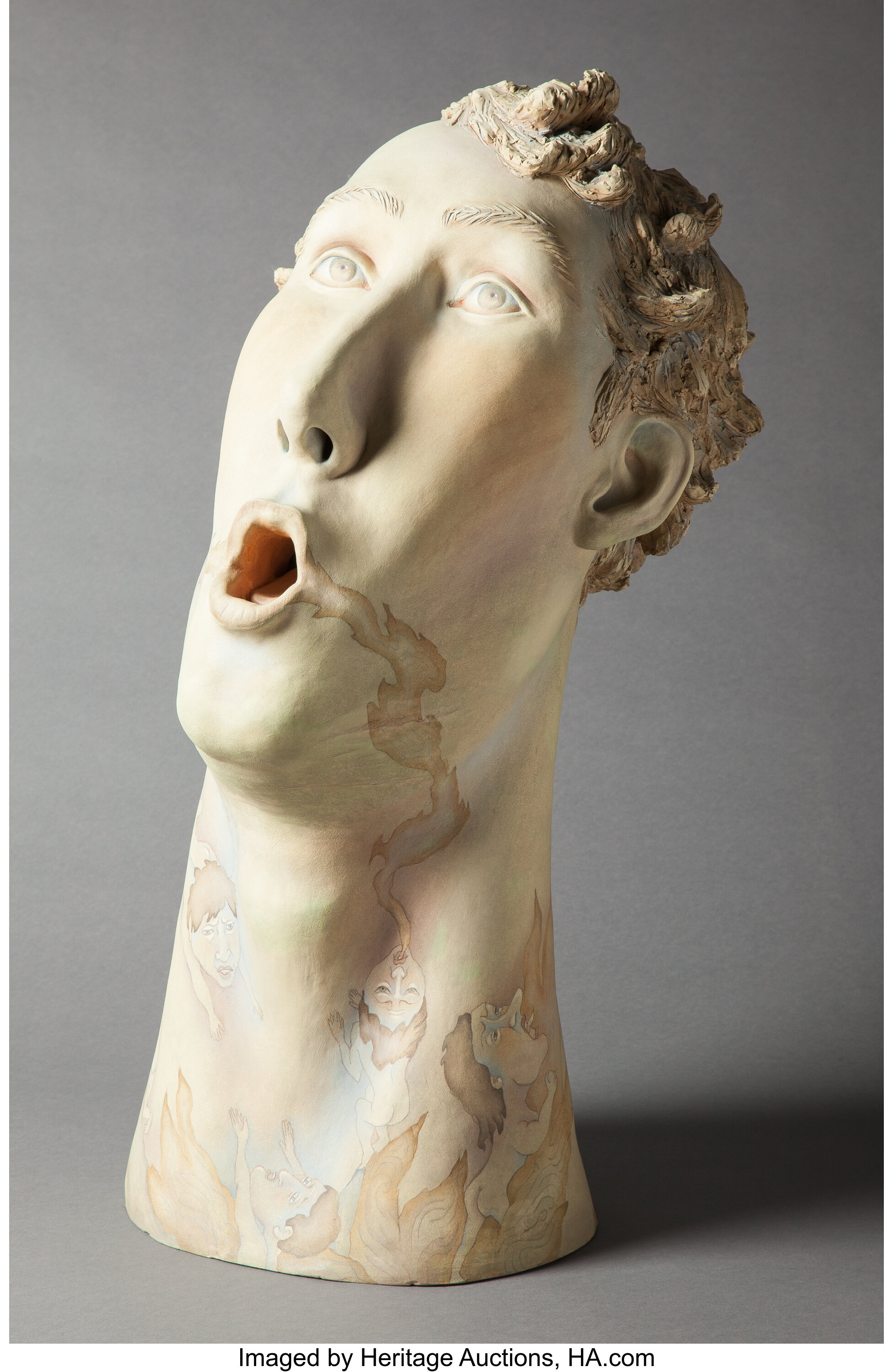 BEVERLY MAYERI (American, 20th Century). Gasping for Life. Painted ...