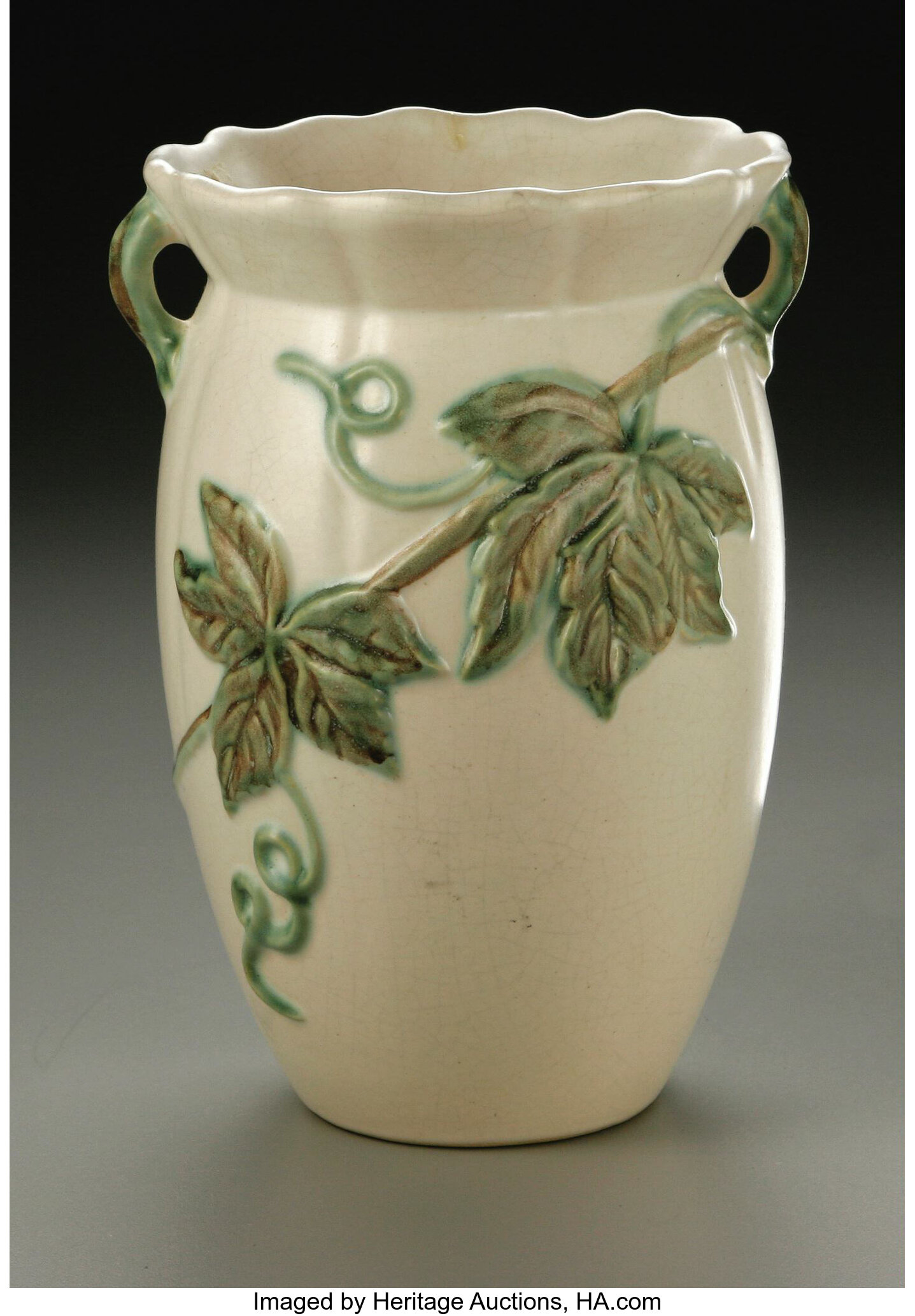 AN AMERICAN POTTERY VASE. Weller, early 20th century. The ovoid | Lot ...