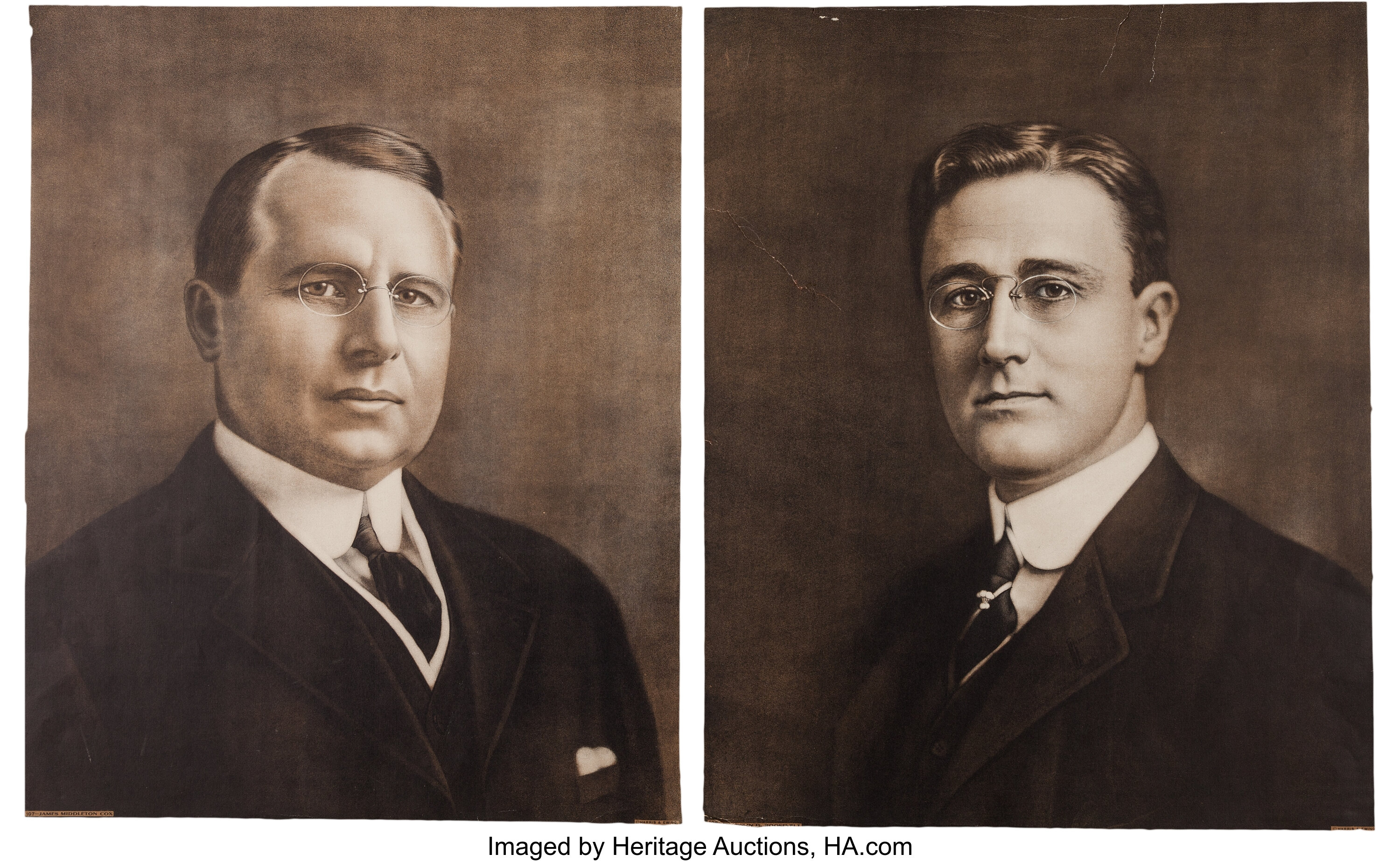 Cox & Roosevelt: 1920 Campaign Posters.... (Total: 2 Items) | Lot ...