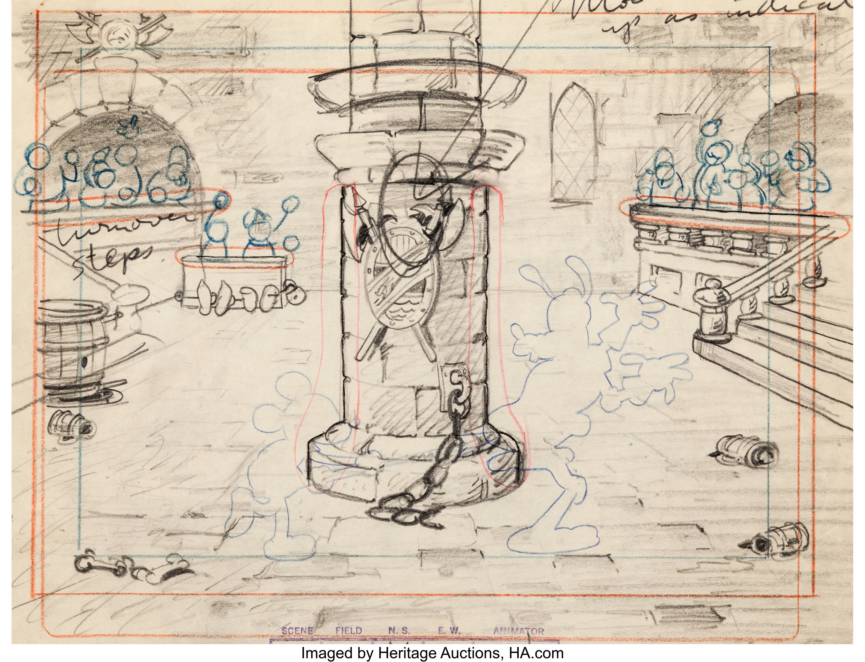 Ye Olden Days Mickey Mouse Layout Drawing (Walt Disney, 1933).... | Lot ...