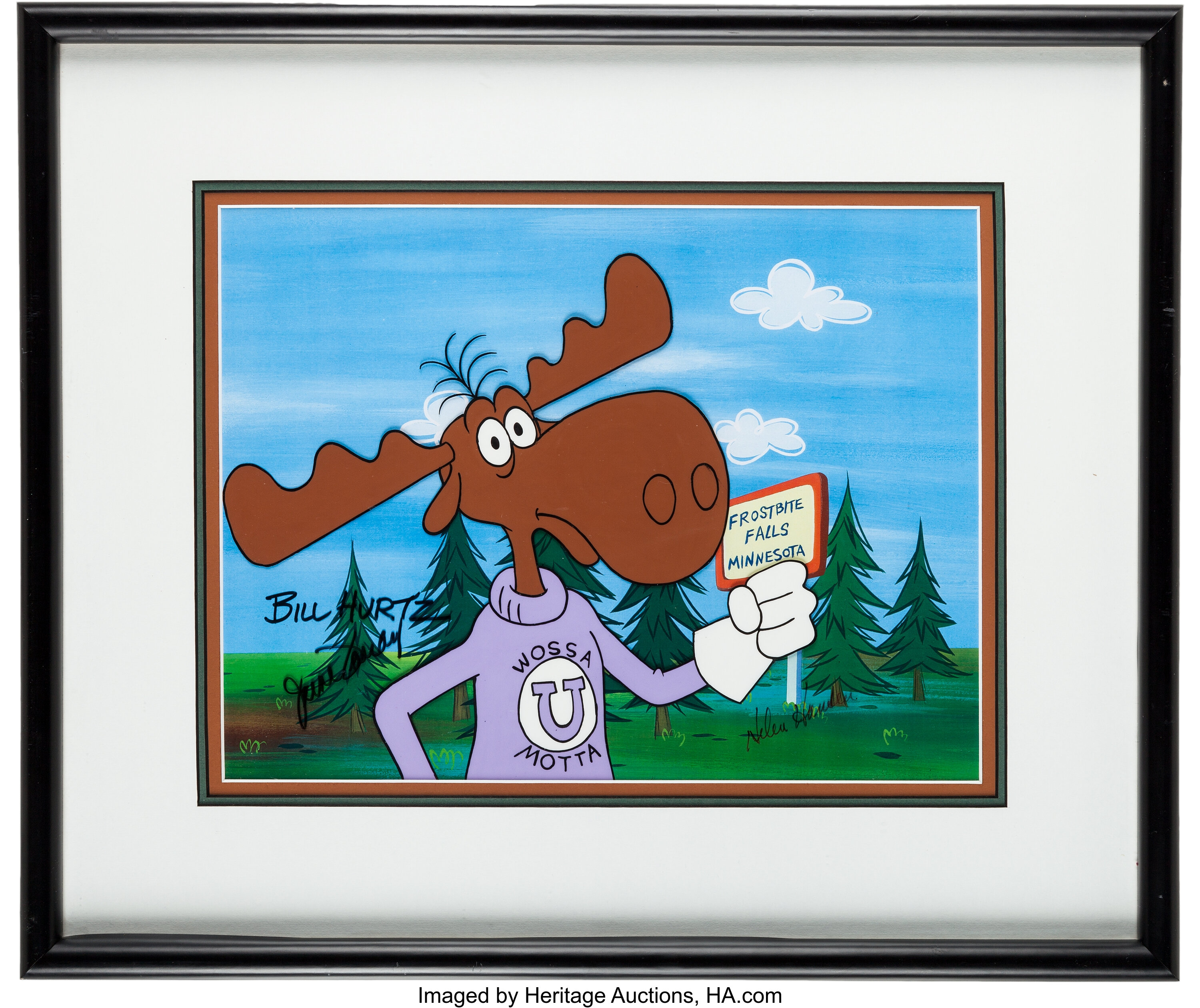 Bullwinkle Production Cel and Drawing Animation Art (Bob Kurtz | Lot ...