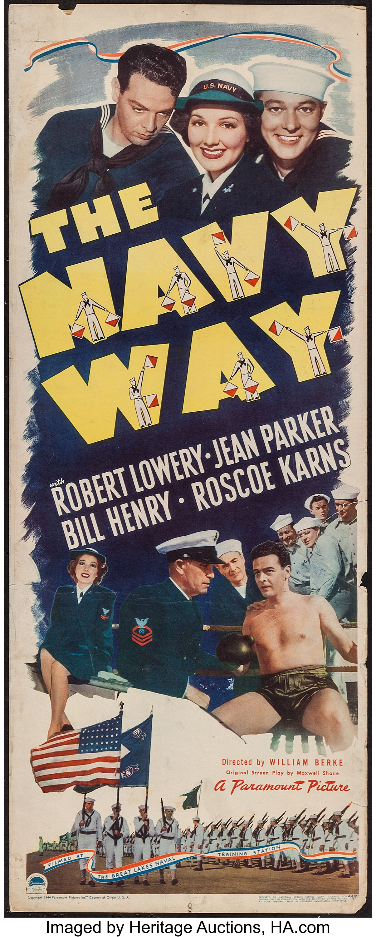 The Navy Way (Paramount, 1944). Insert (14" X 36"). War.. ... Movie ...