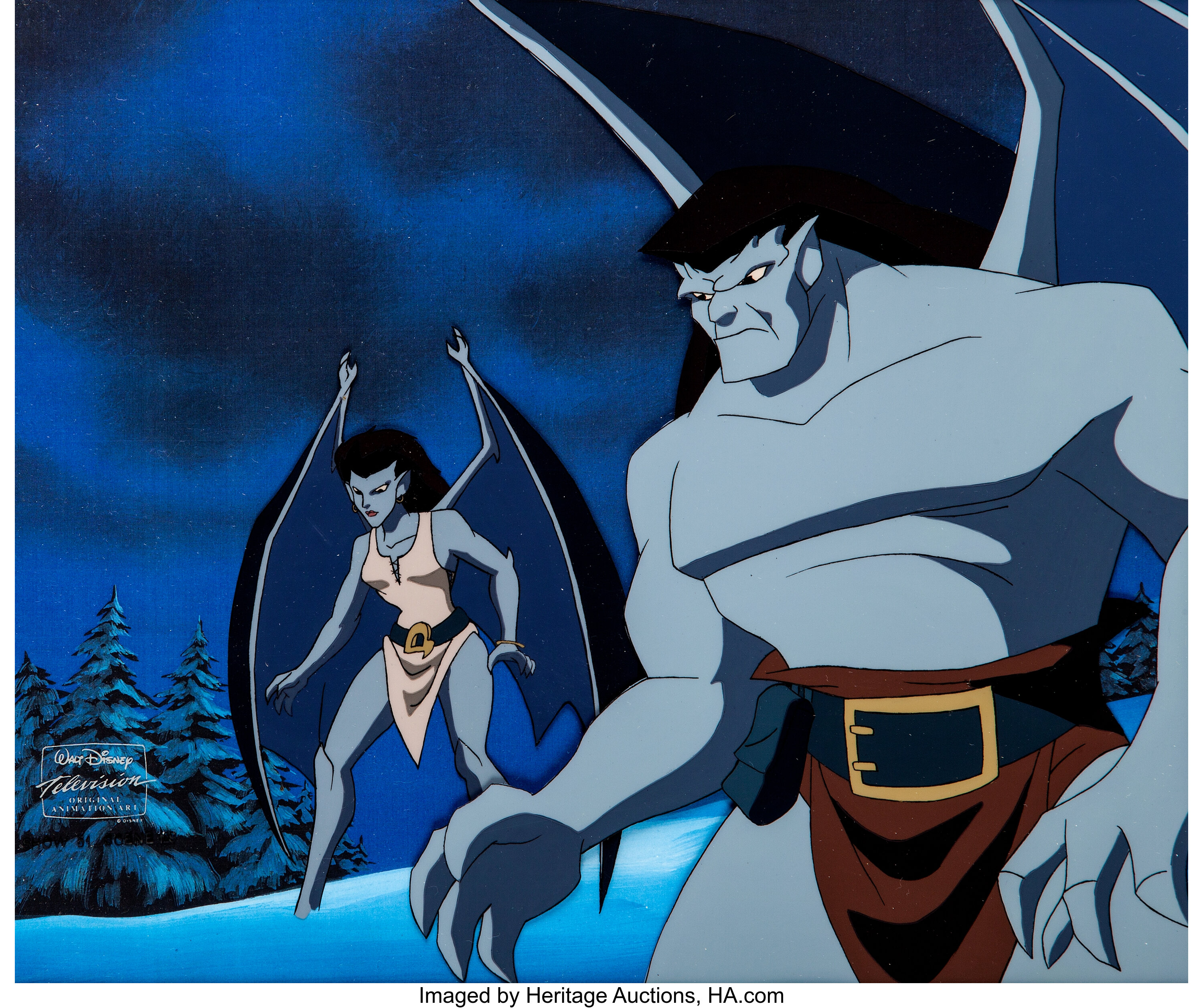 Gargoyles Goliath And Angela Production Cel Walt Disney 1996