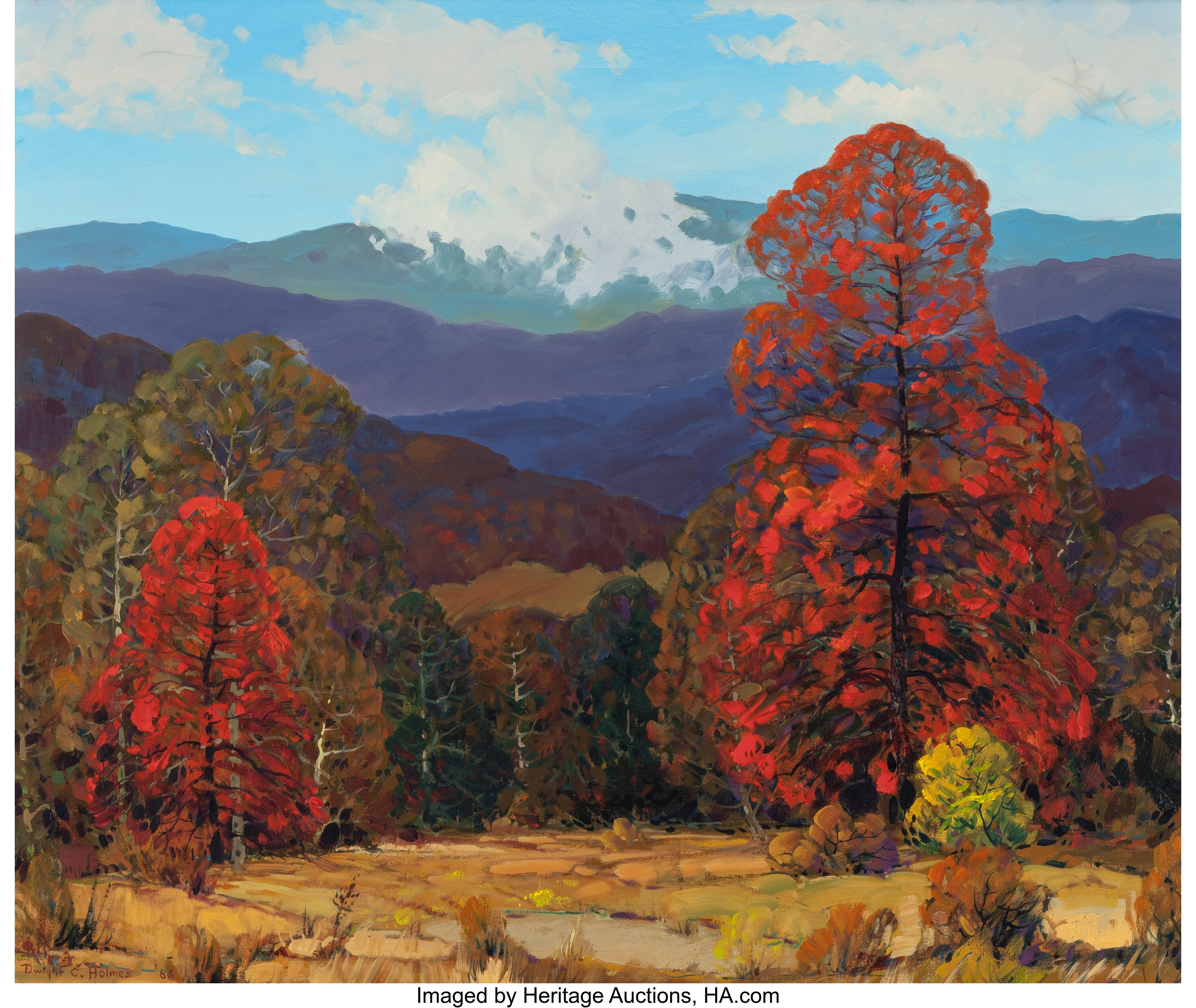 DWIGHT CLAY HOLMES (American, 1900-1986). Maples and Sycamore, | Lot ...