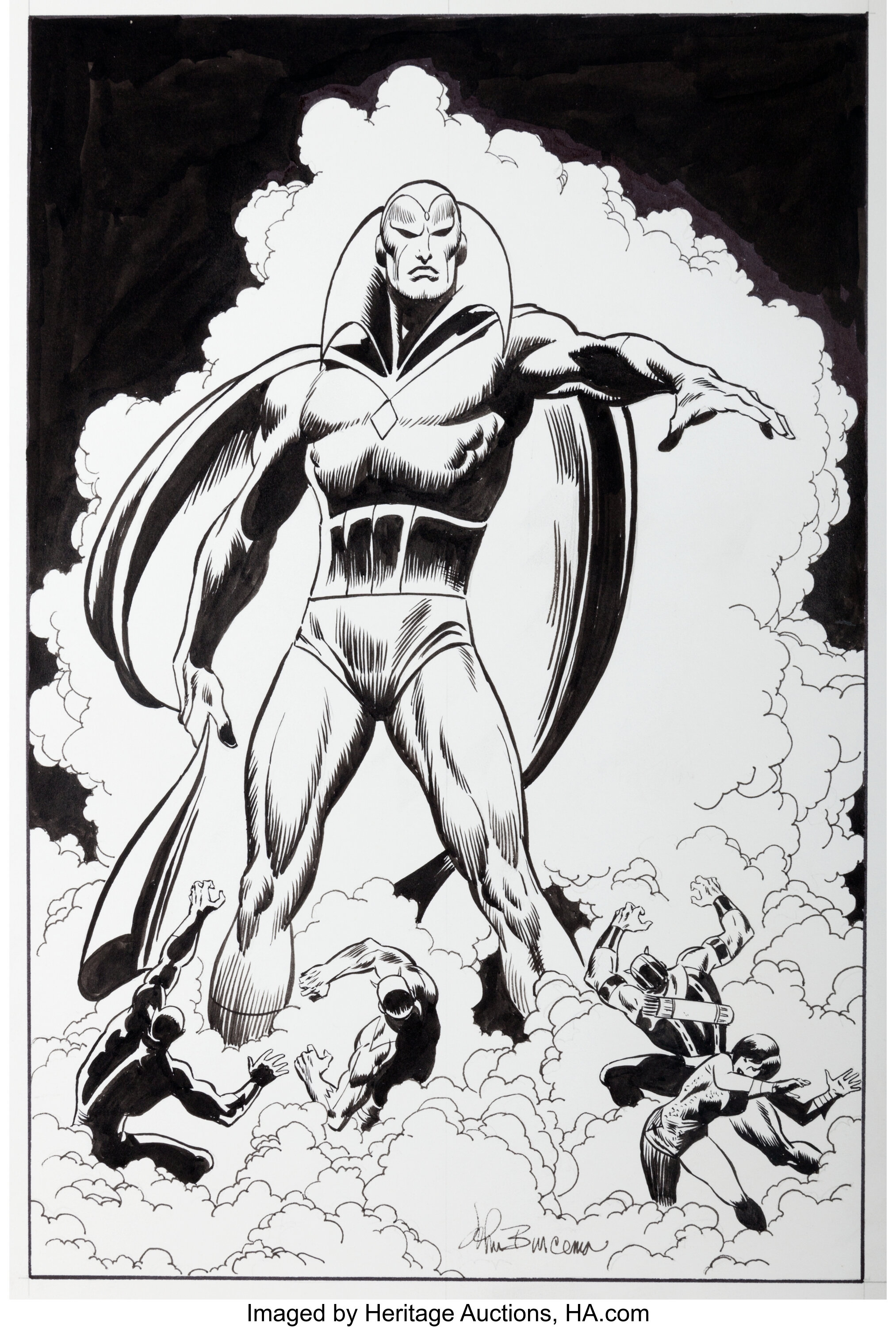 John Buscema Avengers #57 Cover Recreation Original Art | Lot #92052 ...