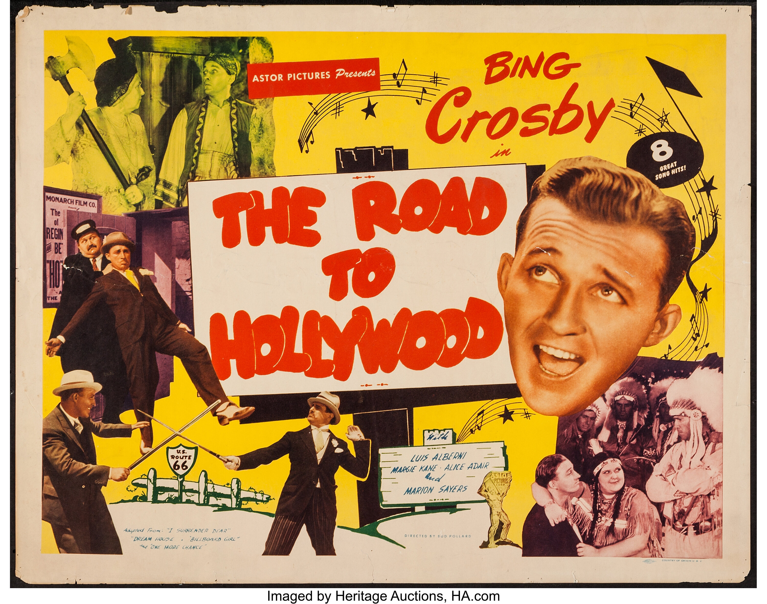 The Road to Hollywood (Astor Pictures, R-1947). Half Sheet (22" X | Lot ...