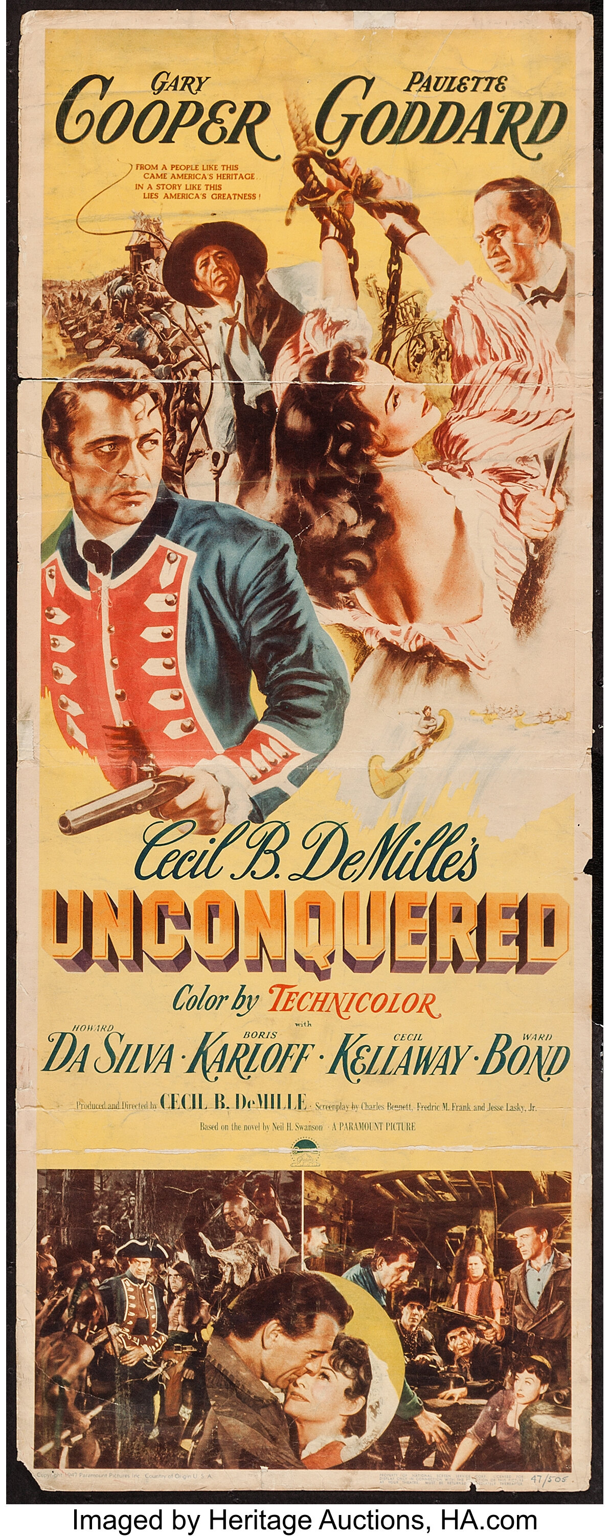 Unconquered (Paramount, 1947). Insert (14" X 36"). Adventure ...