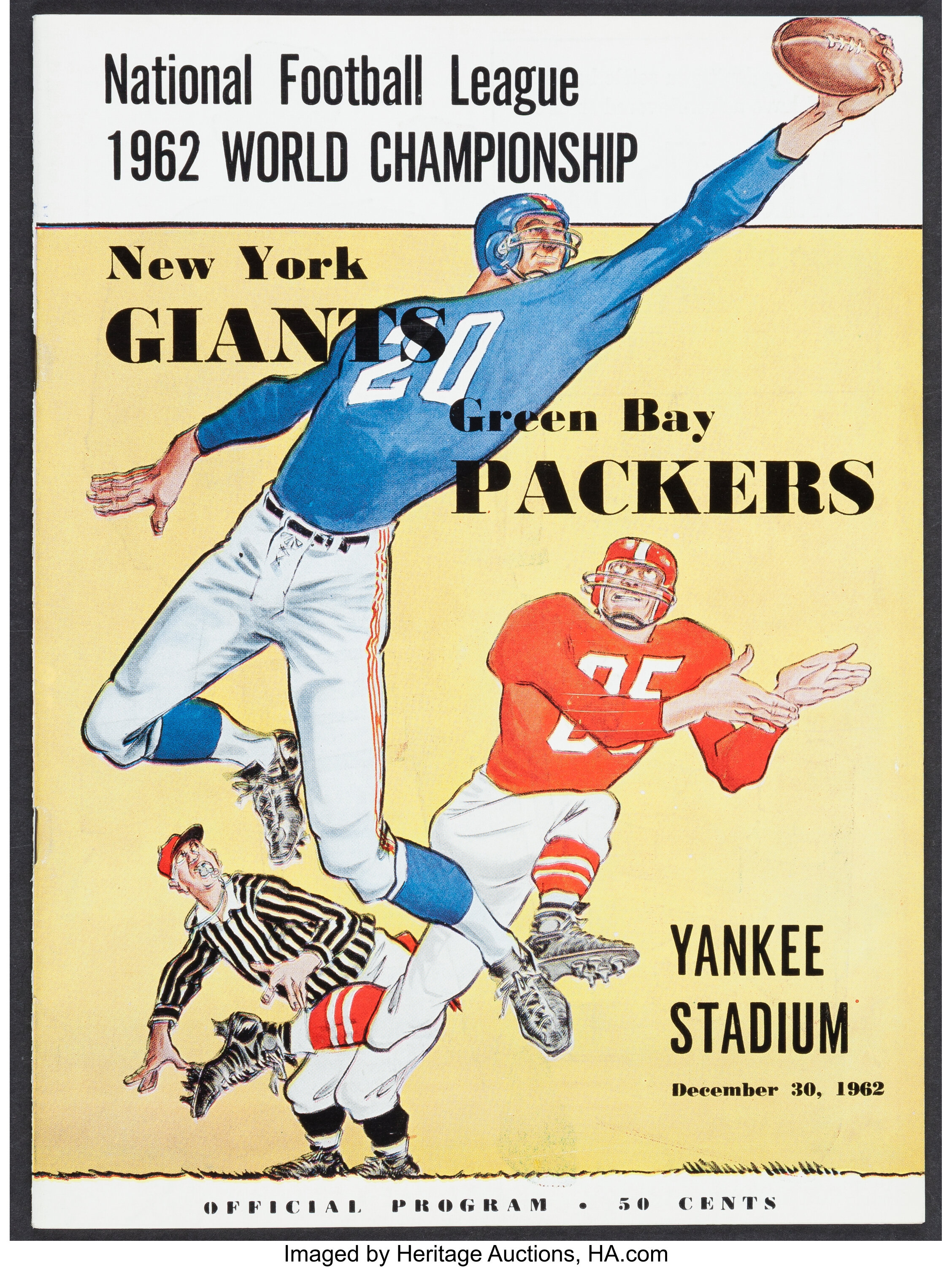 1962 NFL Championship Game Program - Packers Vs. Giants. ... | Lot ...