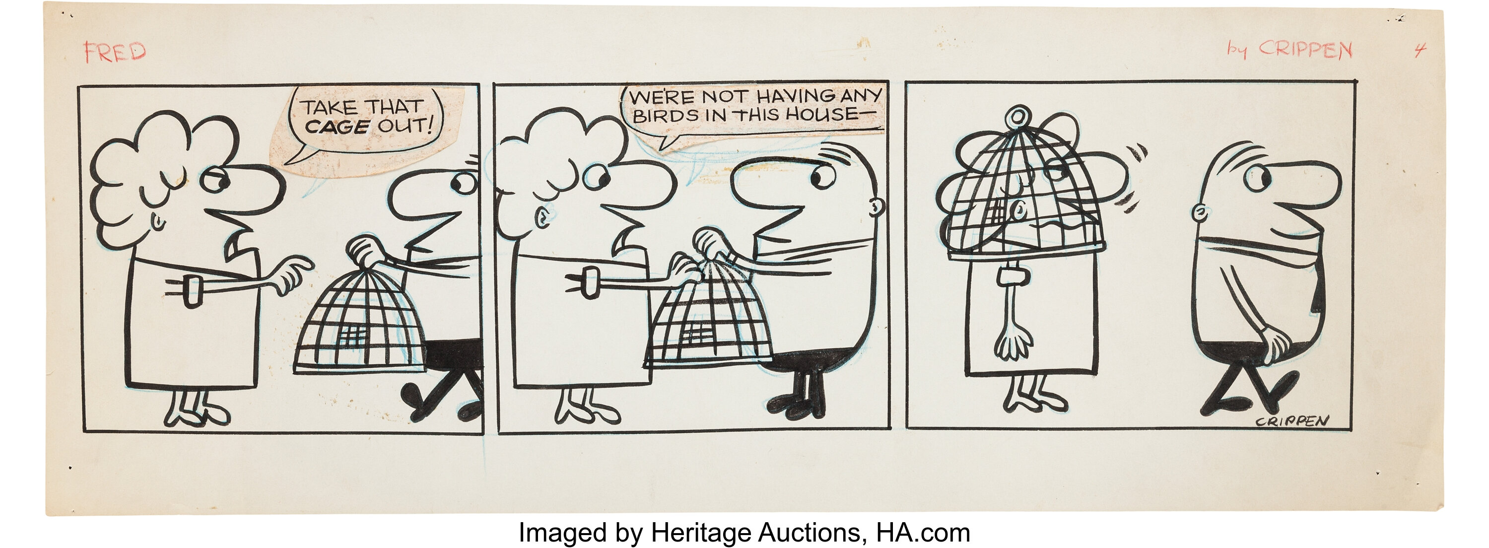 Fred Crippen The Sandbagger Daily Comic Strip Original Art Group | Lot ...