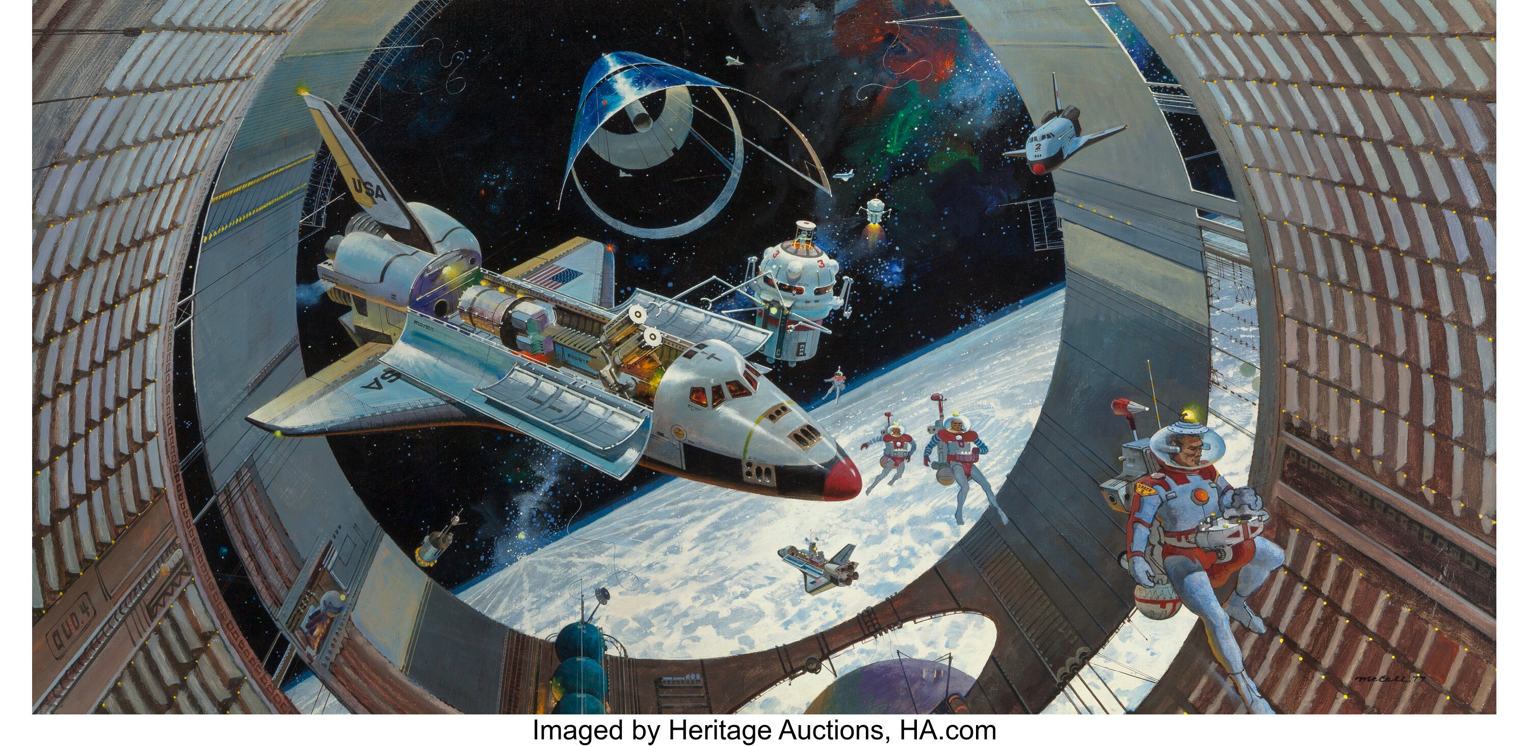 ROBERT THEODORE MCCALL (American, 1919-2010). Earth Orbit 98, 1977 ...