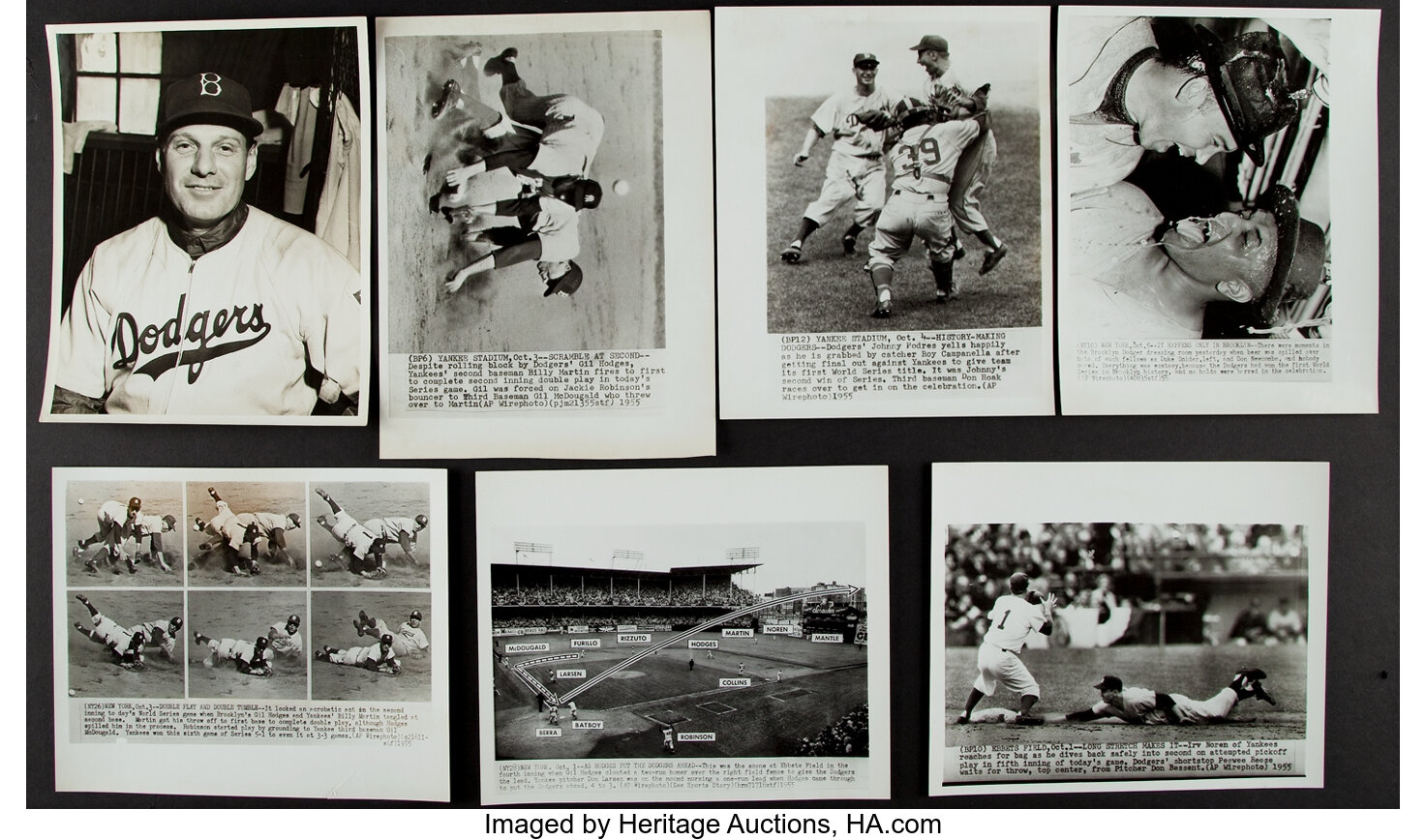 1950's-1970's Dodgers Original Press Photographs Lot of 10.... | Lot ...