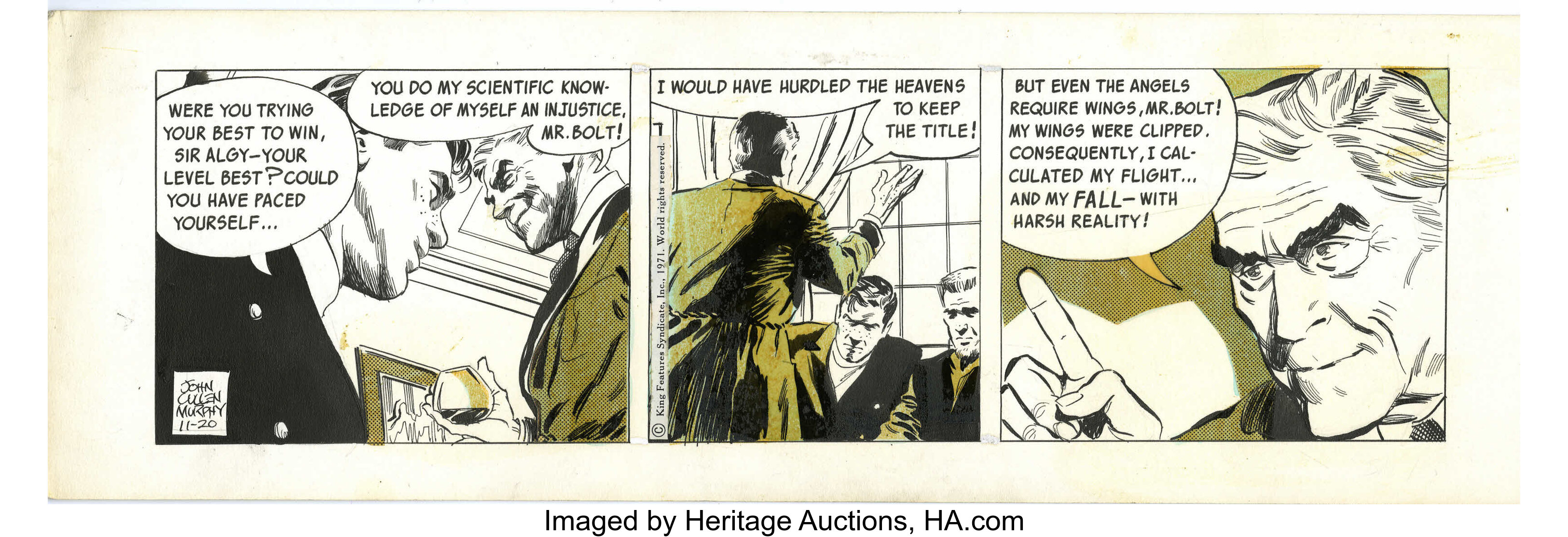 John Cullen Murphy - Big Ben Bolt Daily Comic Strip Original Art, | Lot ...